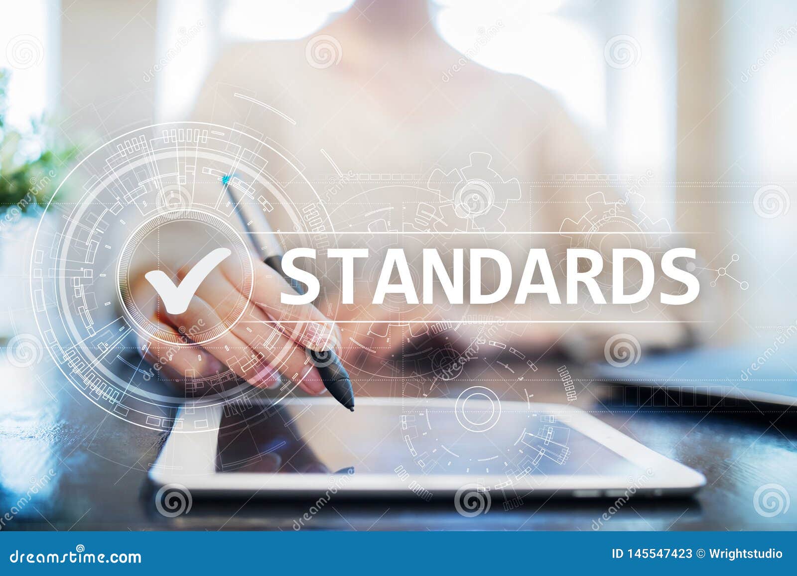 Standards, Quality Control, Assurance, ISO, Checkbox on Virtual Screen ...