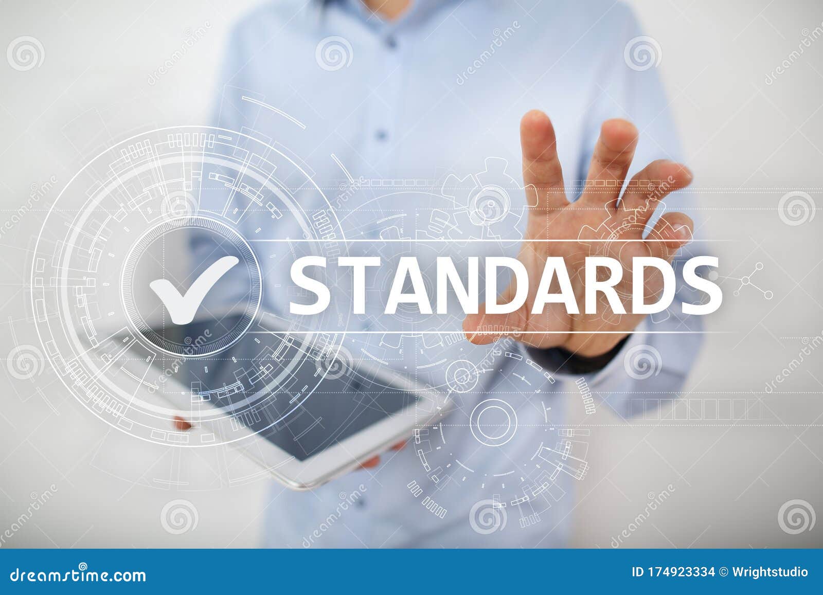 Standards, Quality Control, Assurance, ISO, Checkbox on Virtual Screen ...