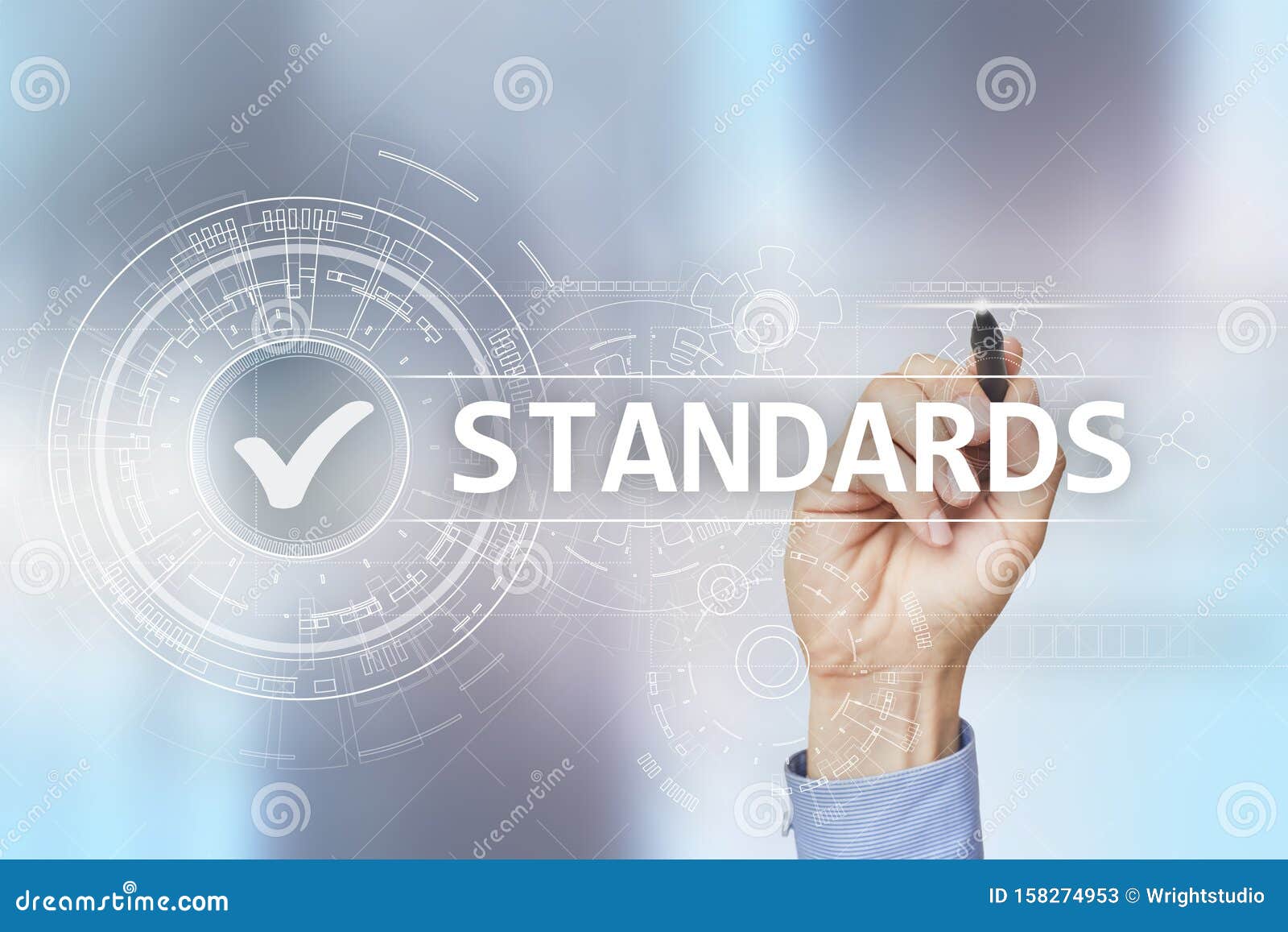 Standards, Quality Control, Assurance, ISO, Checkbox on Virtual Screen ...