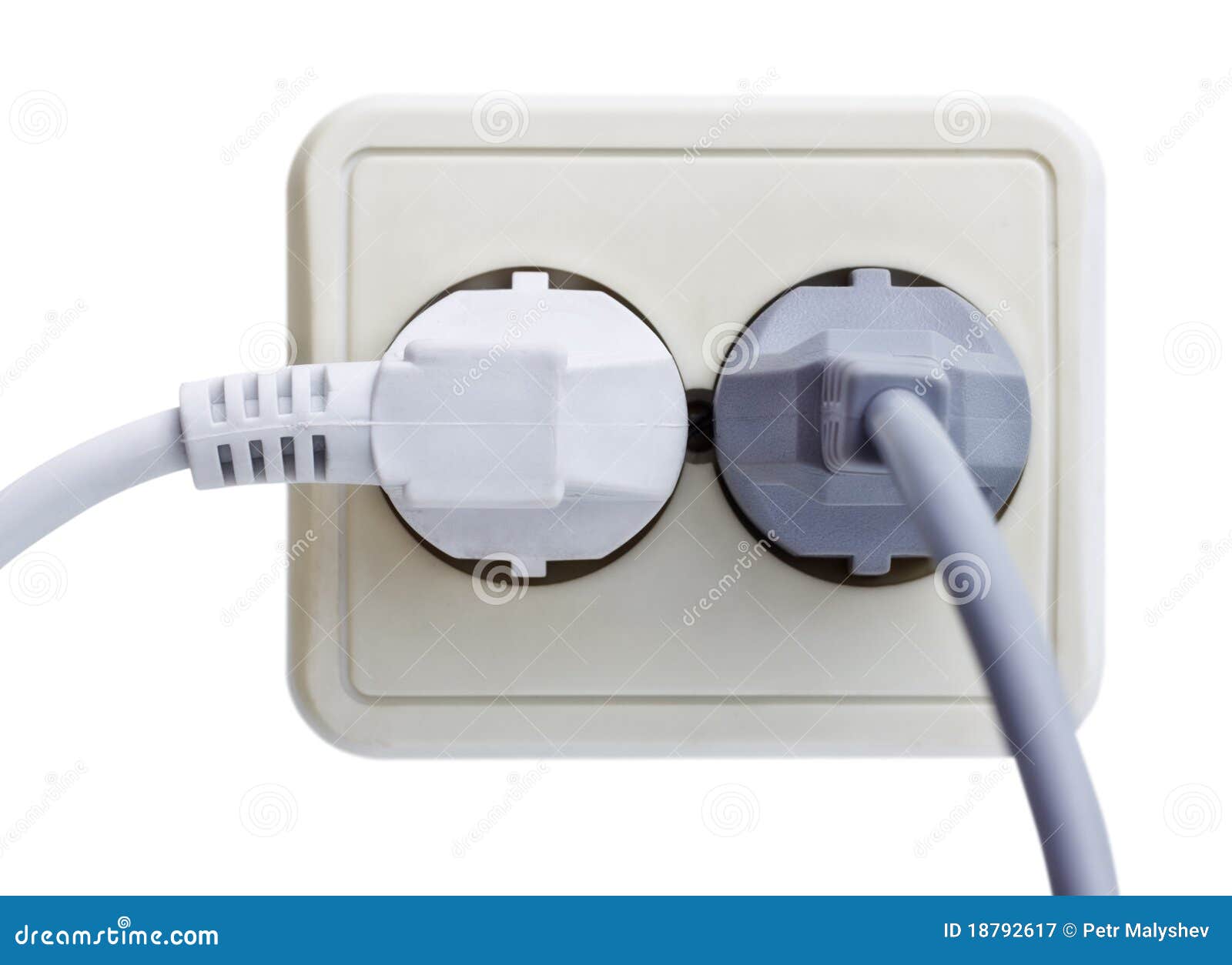 Standart Outlet with Plug stock image. Image of connector - 18792617