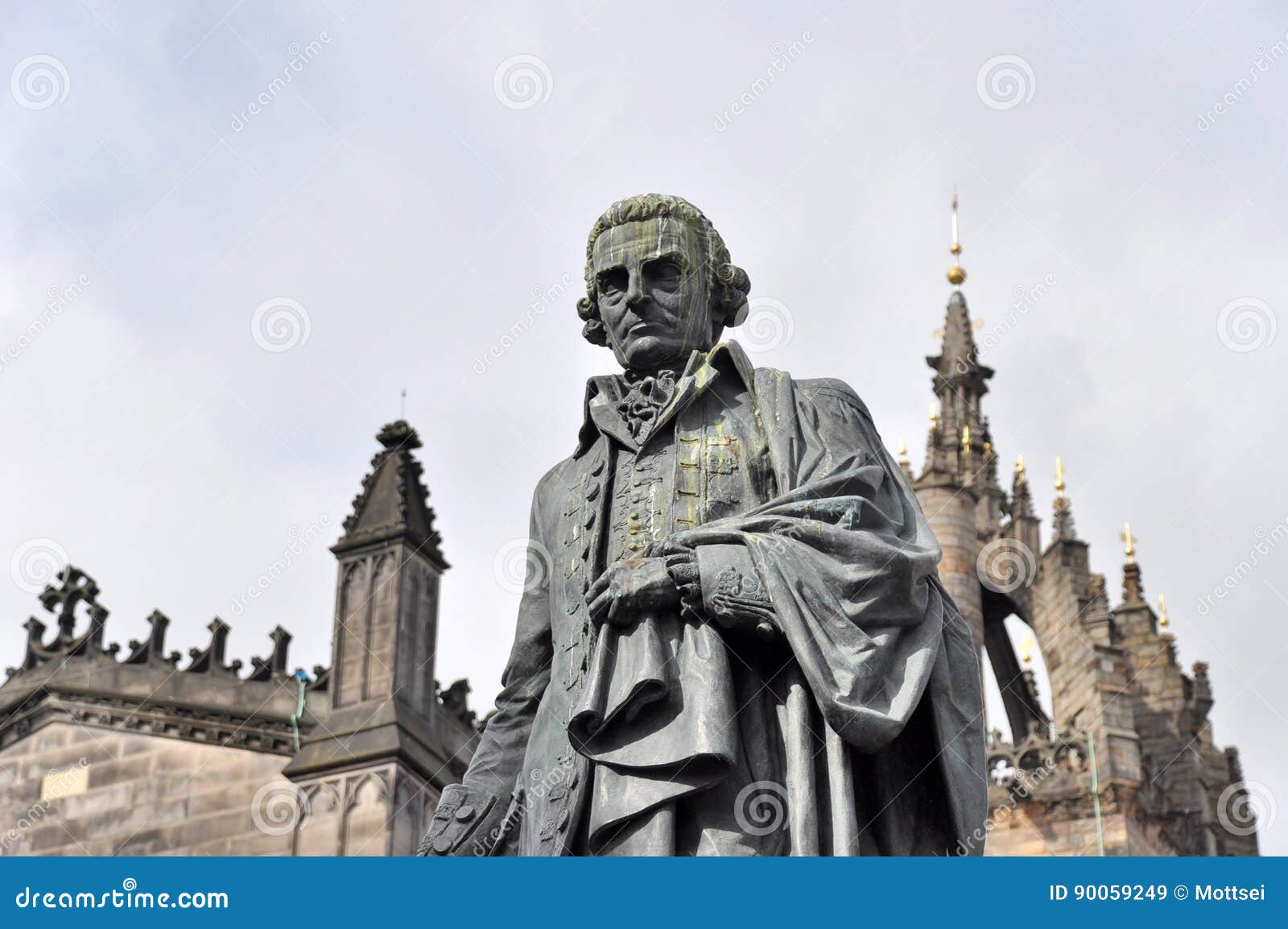 Standbeeld Van Adam Smith in Edinburgh Stock Afbeelding - Image of hoog ...