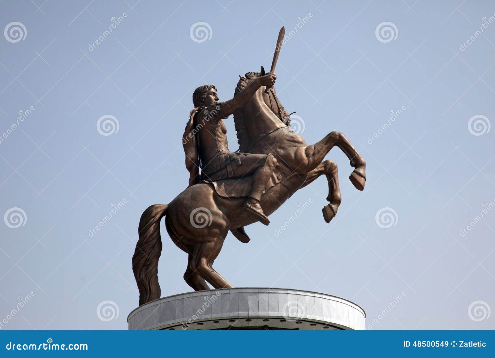 Standbeeld Van Alexander Groot in Skopje Stock Afbeelding - Image of ...