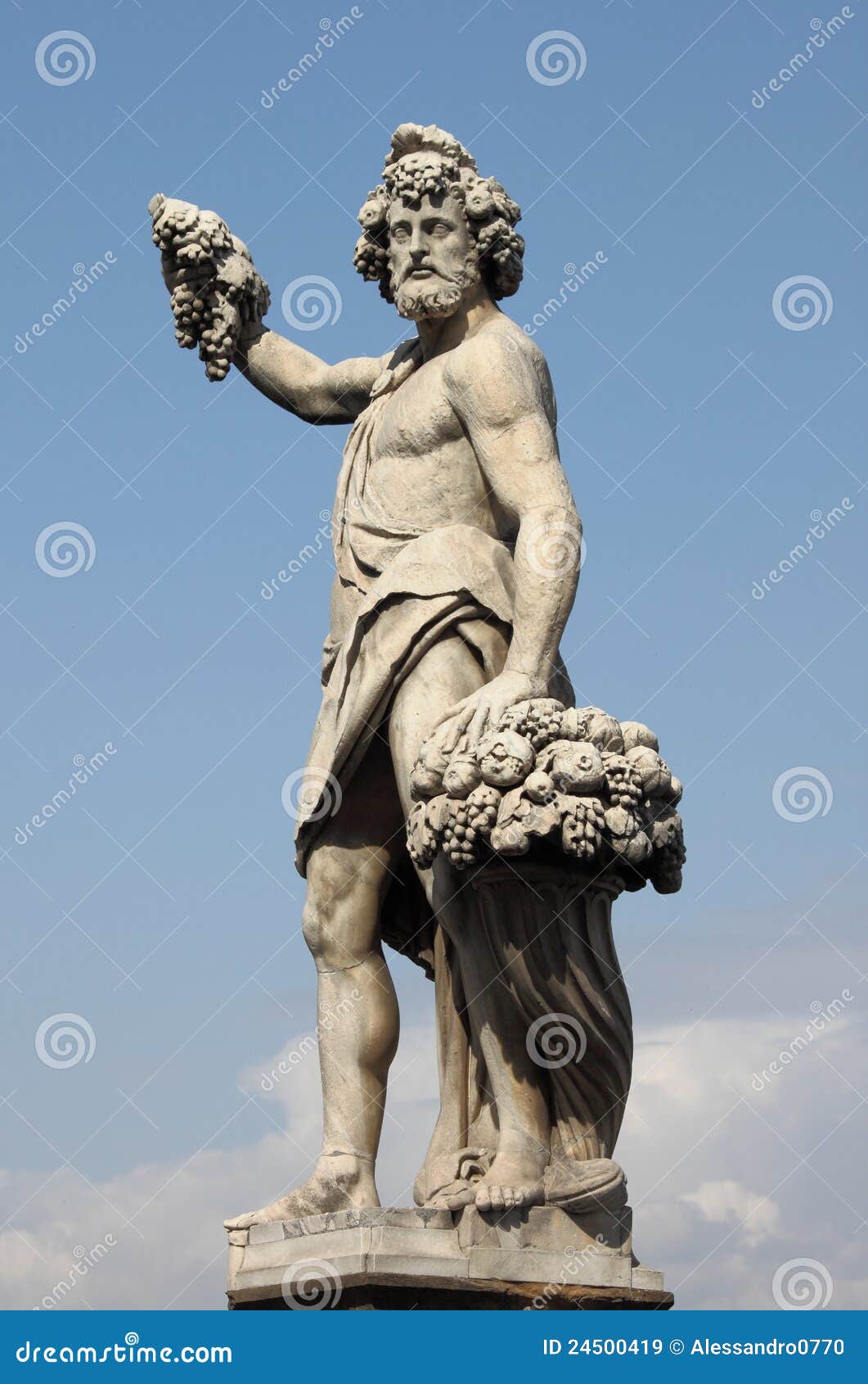 Standbeeld van Bacchus redactionele stock afbeelding. Image of marmer ...