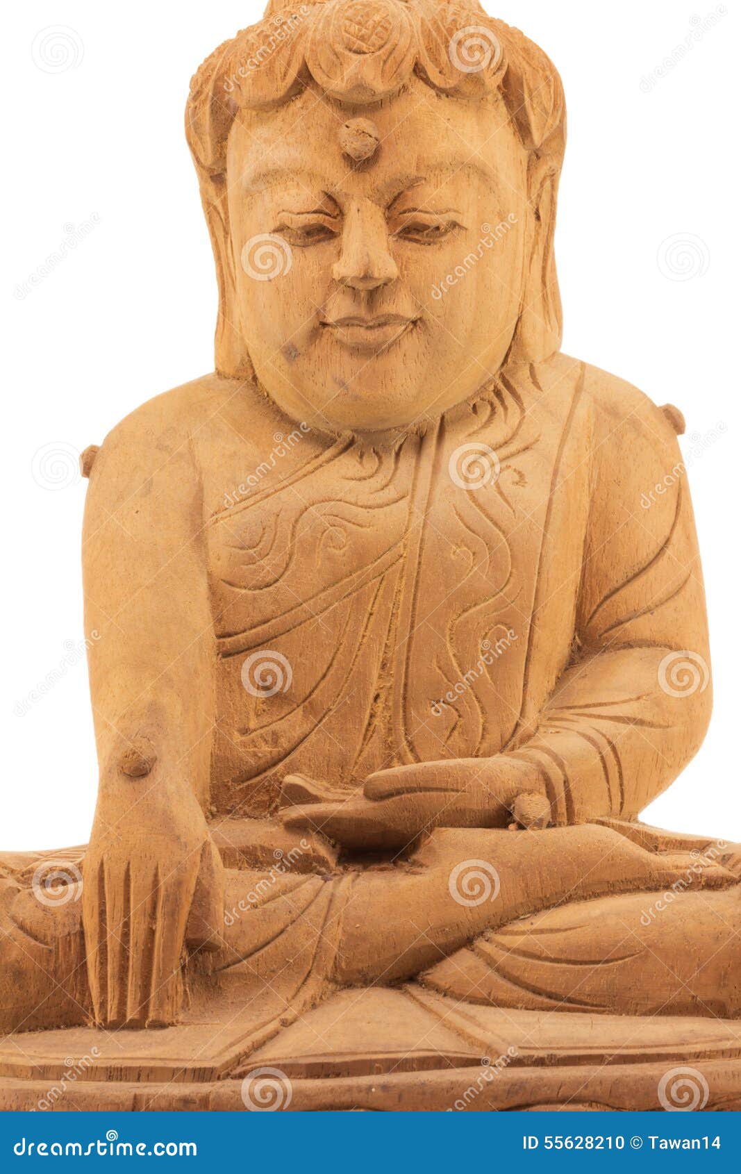 Standbeeld van Boedha stock foto. Image of voorwerp, hout - 55628210