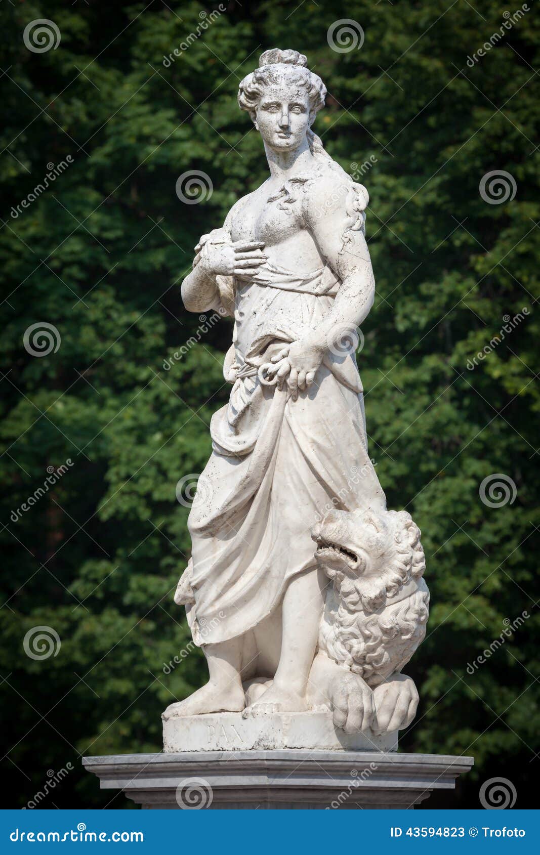 Standbeeld Van De Godin Pax Stock Afbeelding - Image of klassiek ...