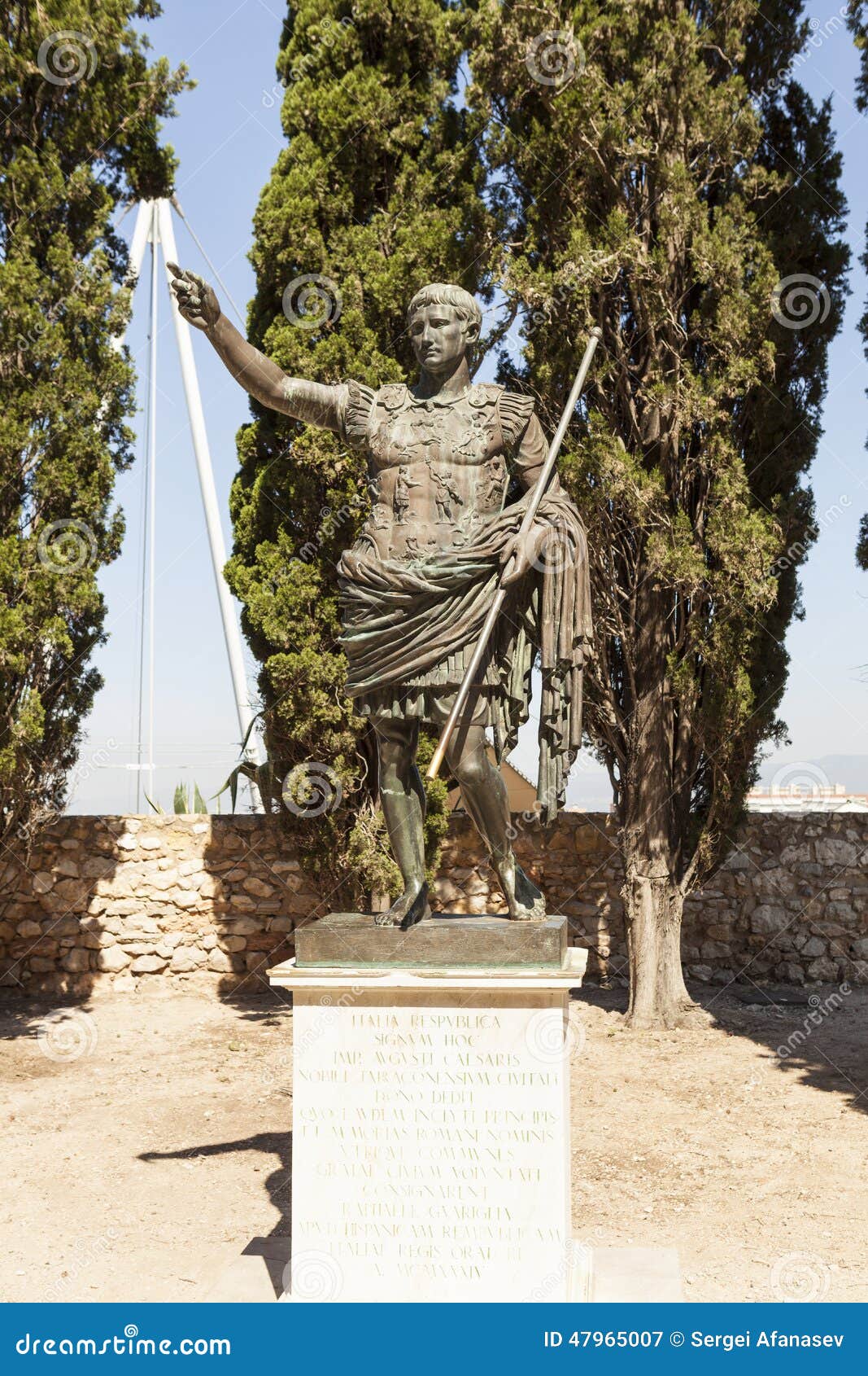 Standbeeld Van Keizer Augustus Tarragona Spanje Redactionele Fotografie ...