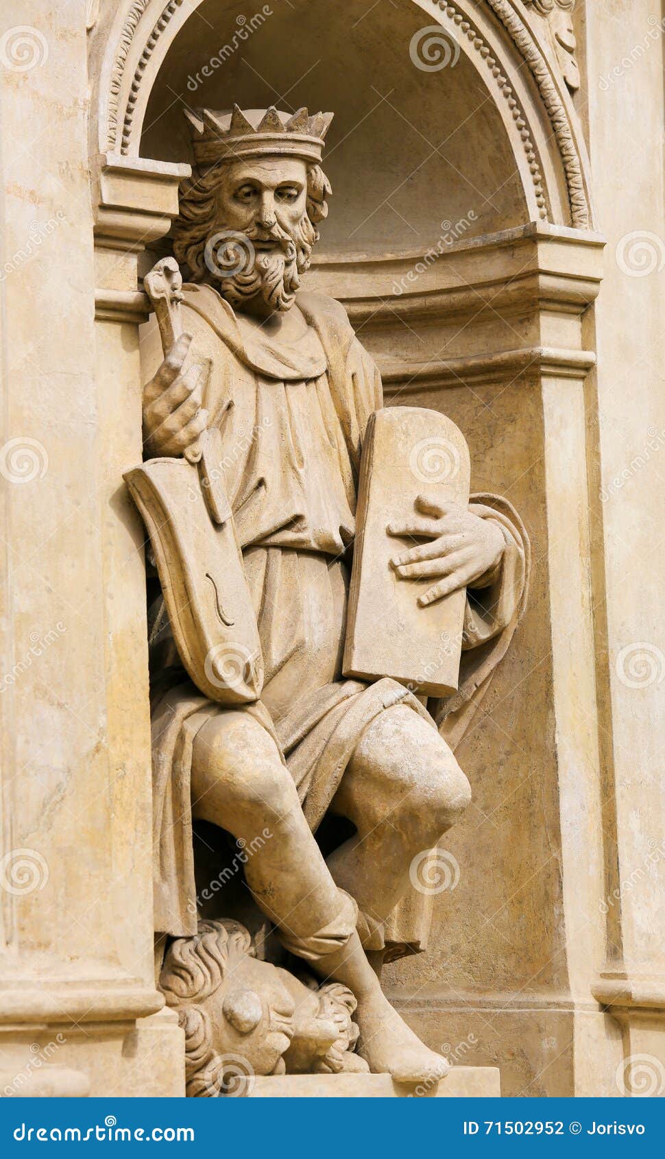 Standbeeld Van Koning David in Praag Loreta Stock Foto - Image of ...