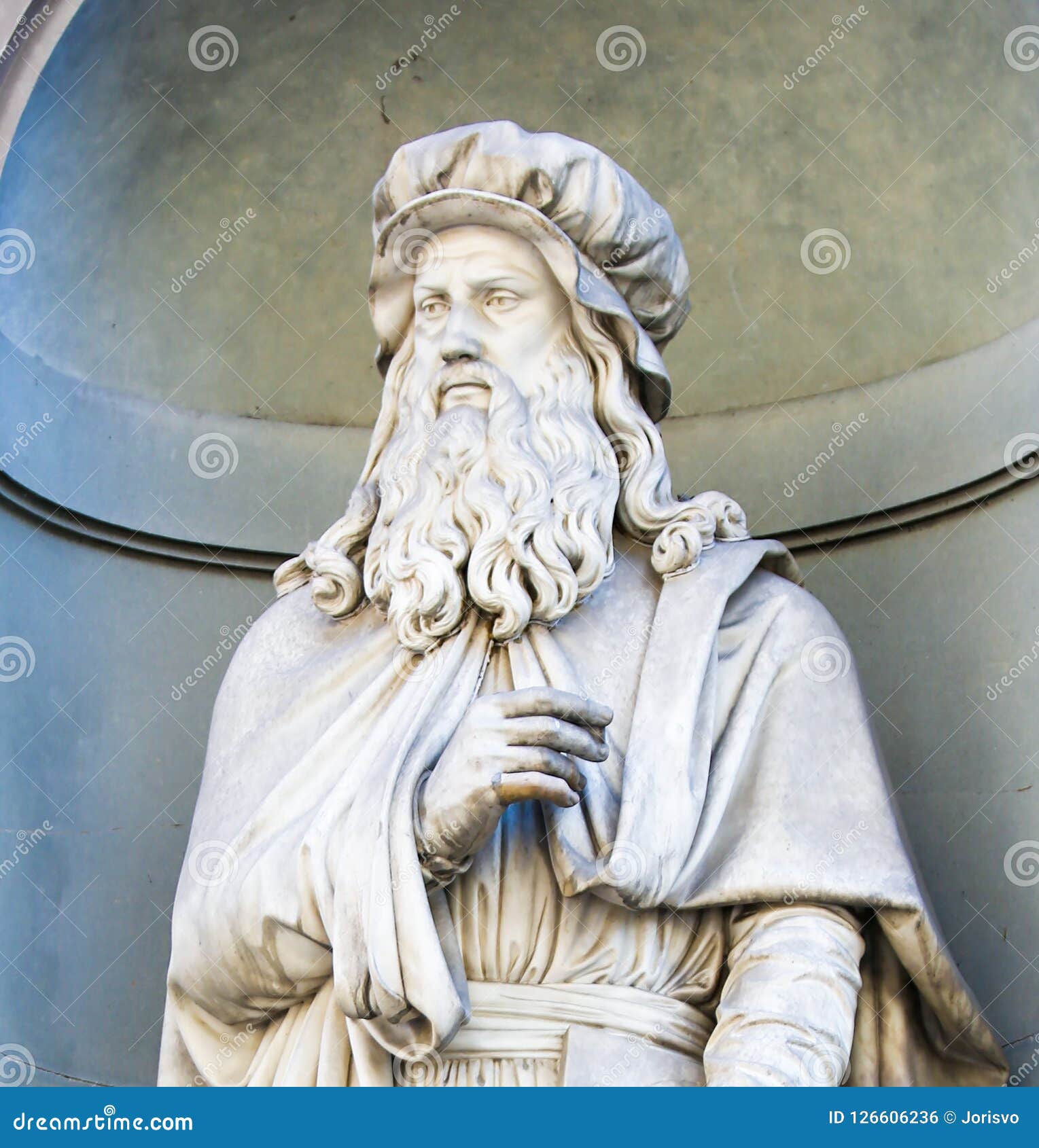 Standbeeld Van Leonardo Da Vinci, Florence Redactionele Foto - Image of ...