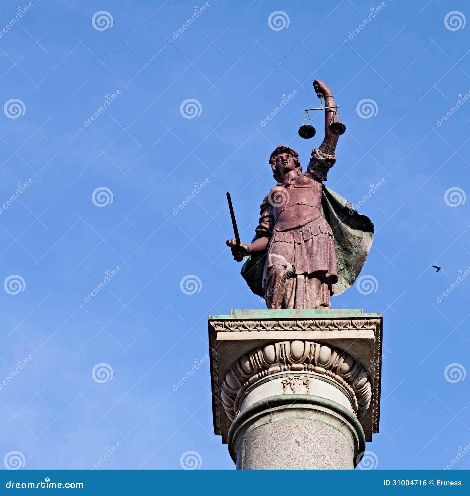 Standbeeld Van Rechtvaardigheid Stock Foto - Image of beeldhouwwerk ...