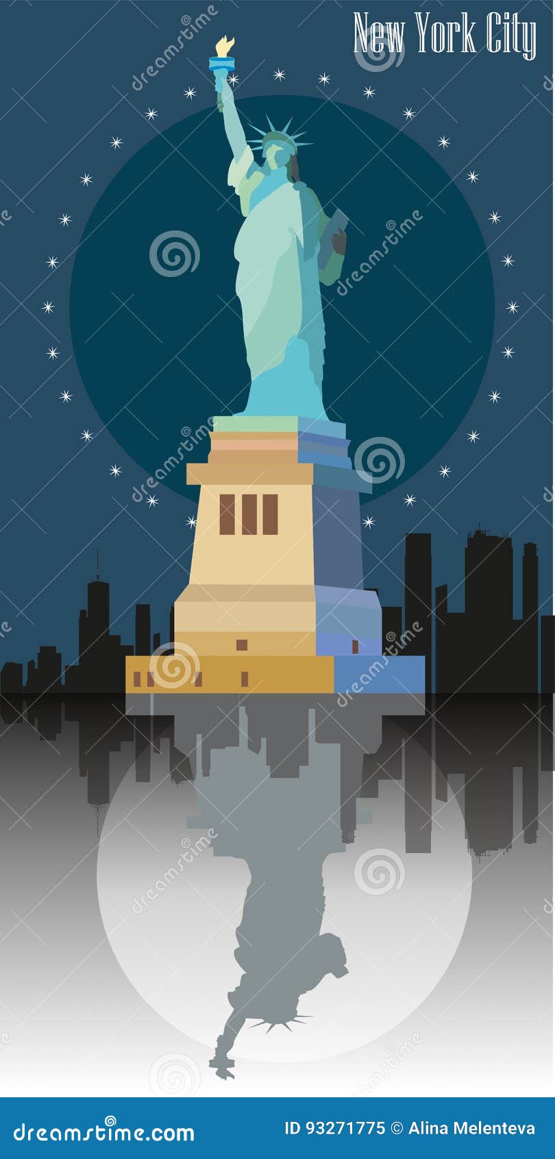 Standbeeld Van Vrijheids Vectorbeeld Vector Illustratie - Illustration ...