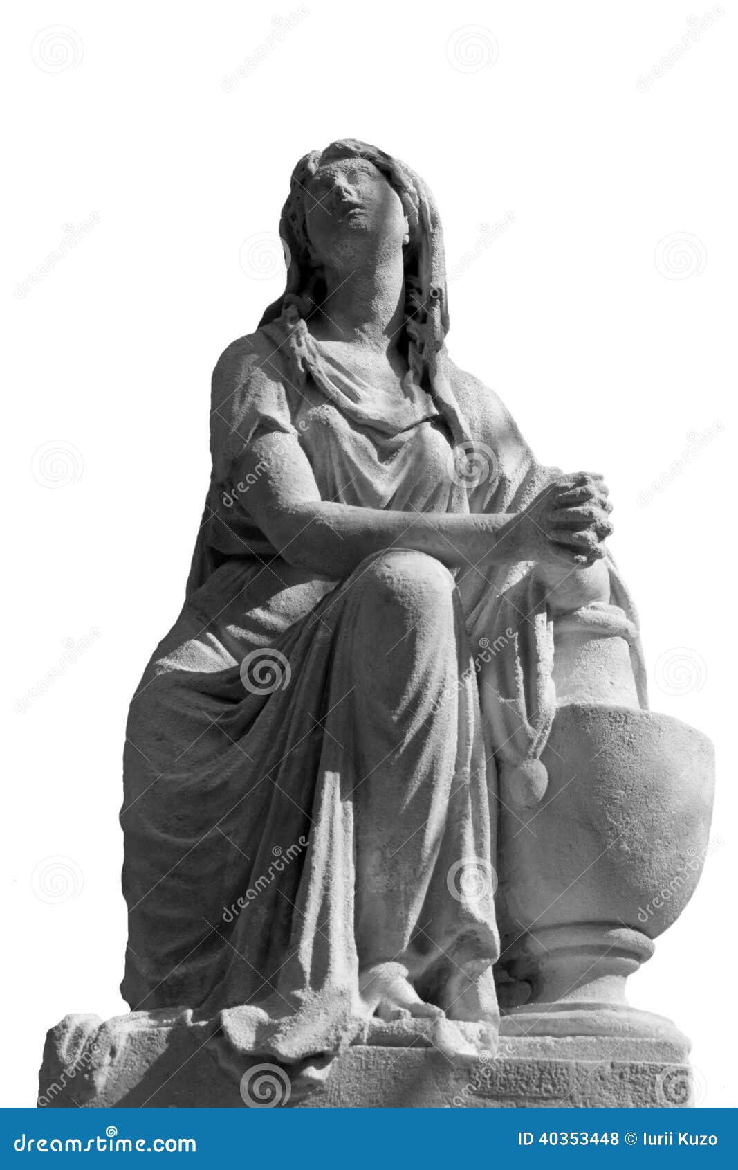 Standbeeld Van Vrouwen Op Graf Stock Foto - Image of moeder, openlucht ...