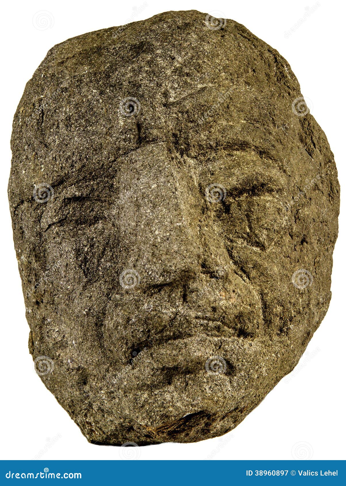 Standbeeldhoofd Met Grote Neus Stock Afbeelding - Image of stukken ...