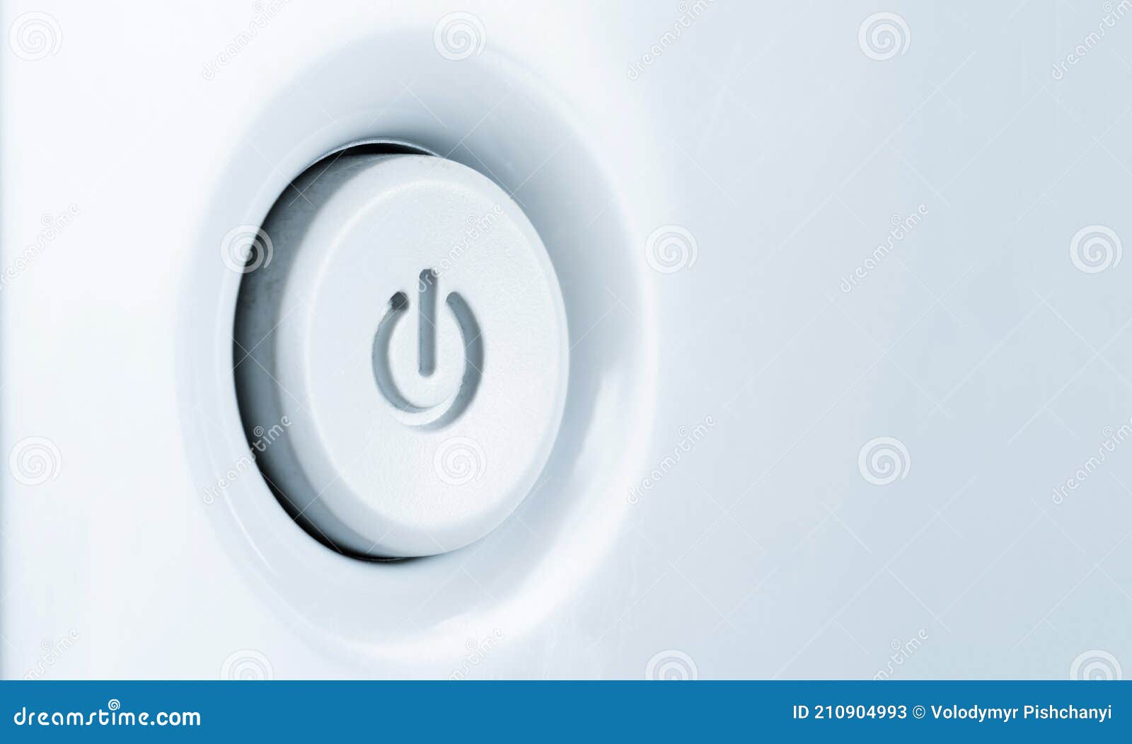 Standby-button on a Light Blue Background. Stock Image - Image of ...