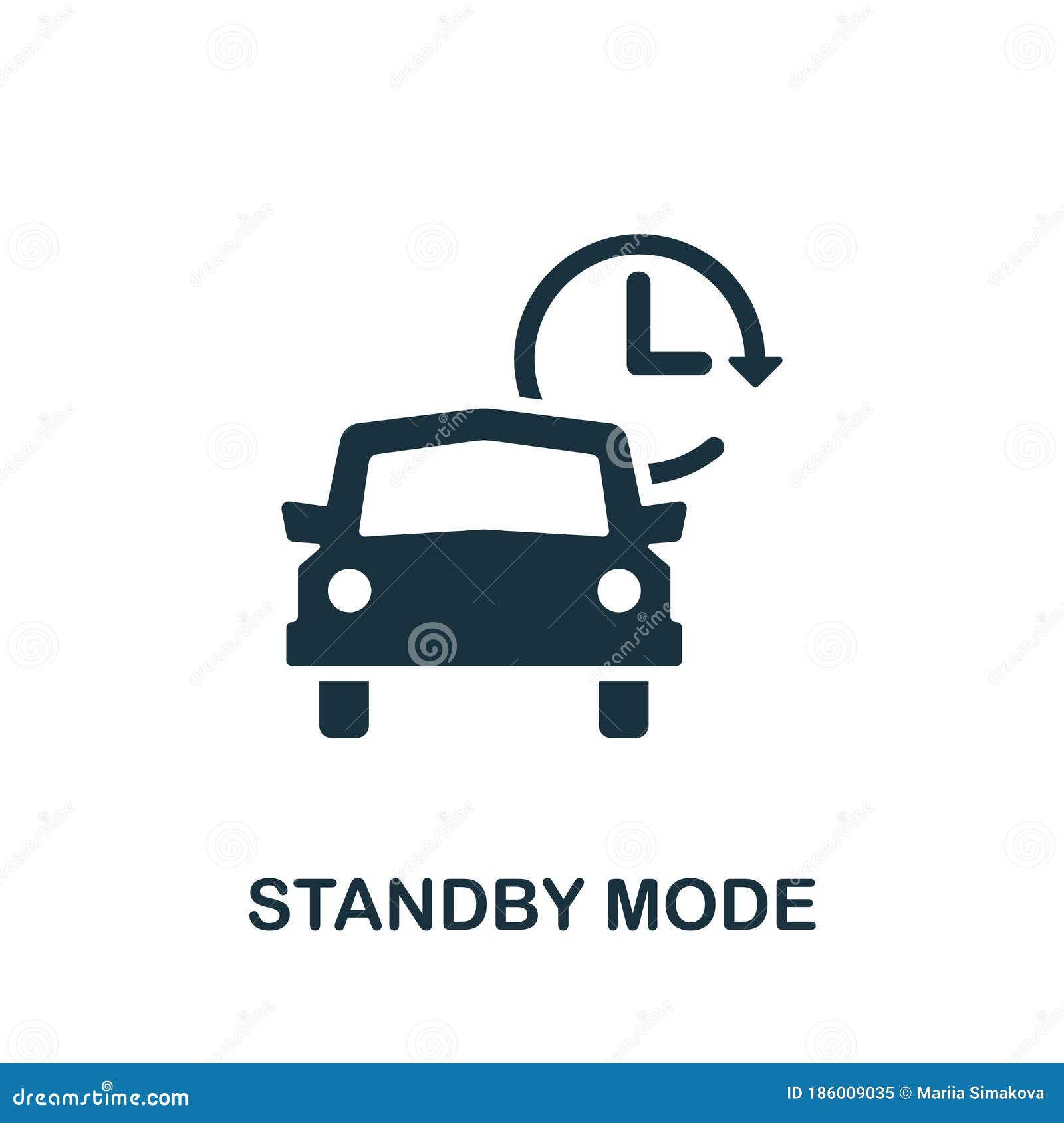 Standby Mode Icon. Simple Element from Carsharing Collection. Creative ...