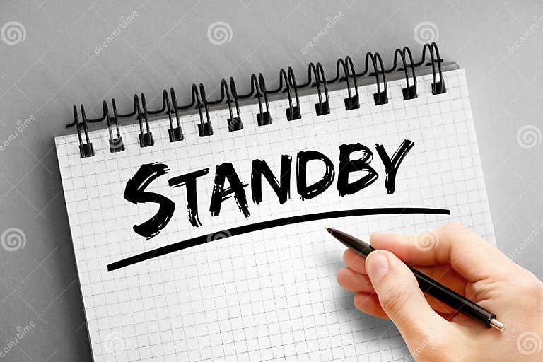 Standby Text on Notepad, Concept Background Stock Photo - Image of ...