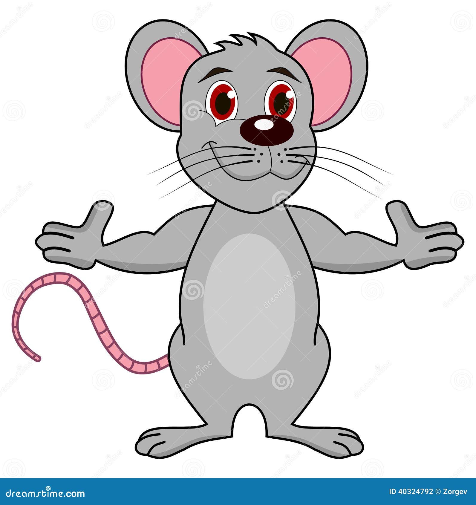 A standing adult mouse stock illustration. Illustration of joyful ...