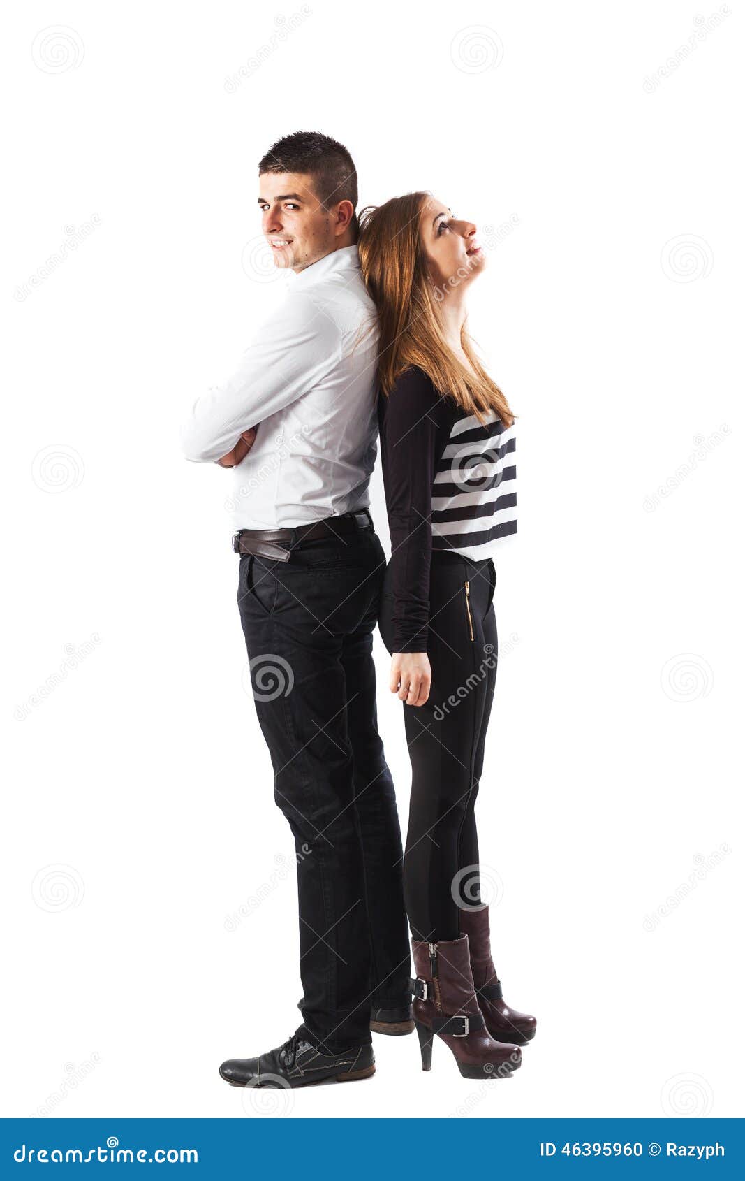 Standing back to back stock photo. Image of business - 46395960