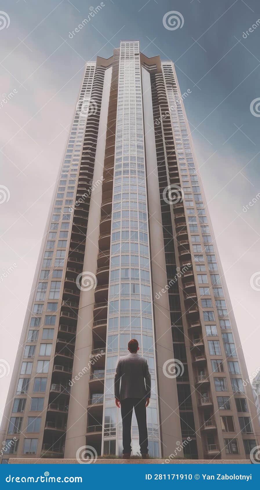 Standing Backwards the Architect is Shown Out in Front of a Modern ...