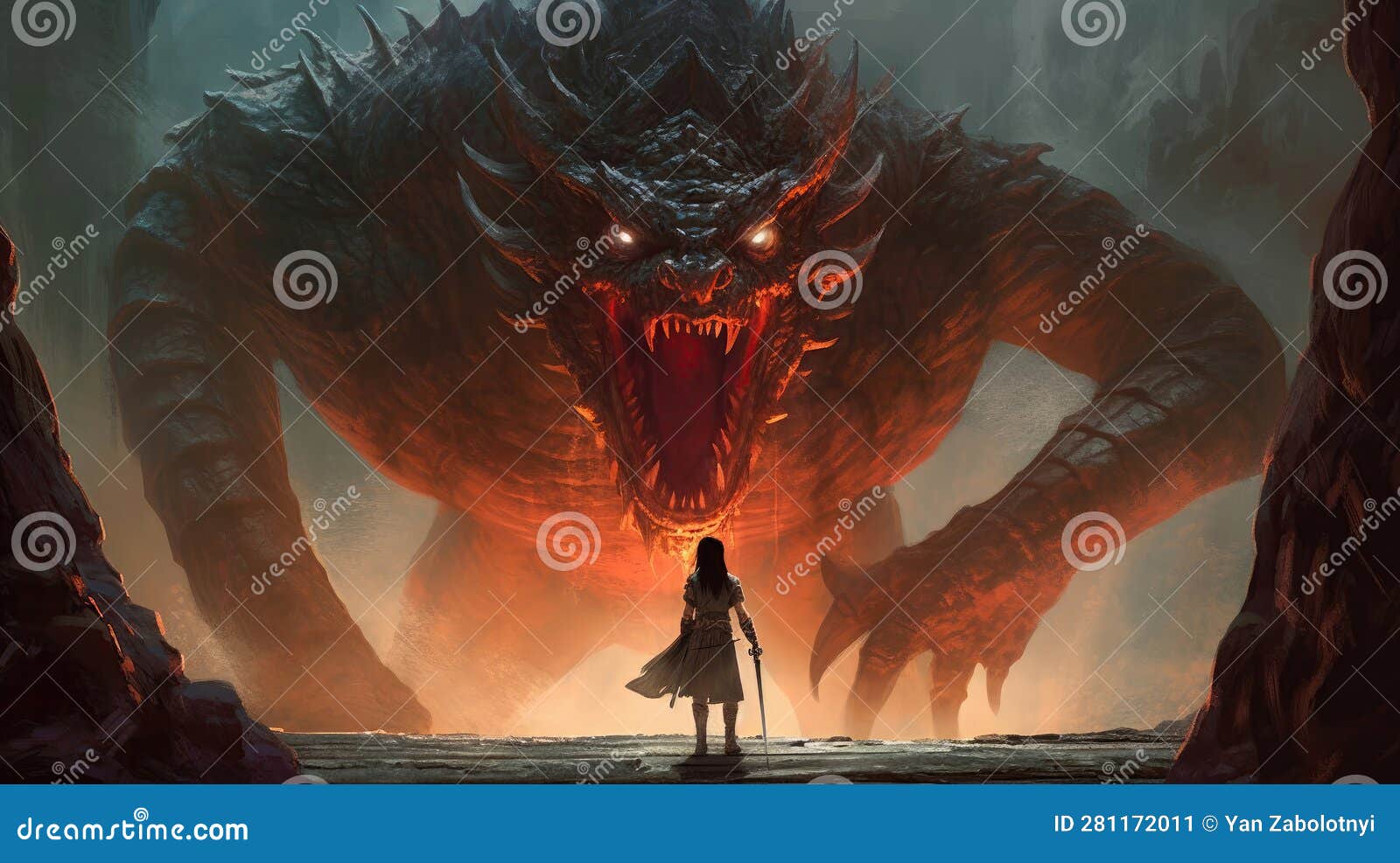 Standing Backwards the Fearless Warrior is Shown Out in Front of a ...