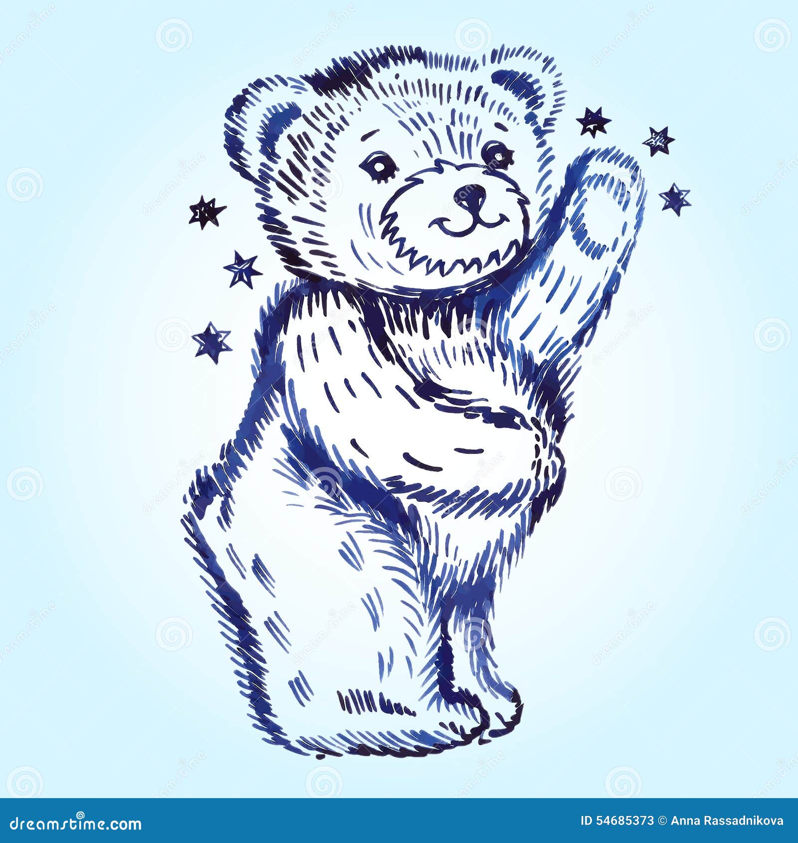 Standing Bear Cartoon Vector | CartoonDealer.com #54685373