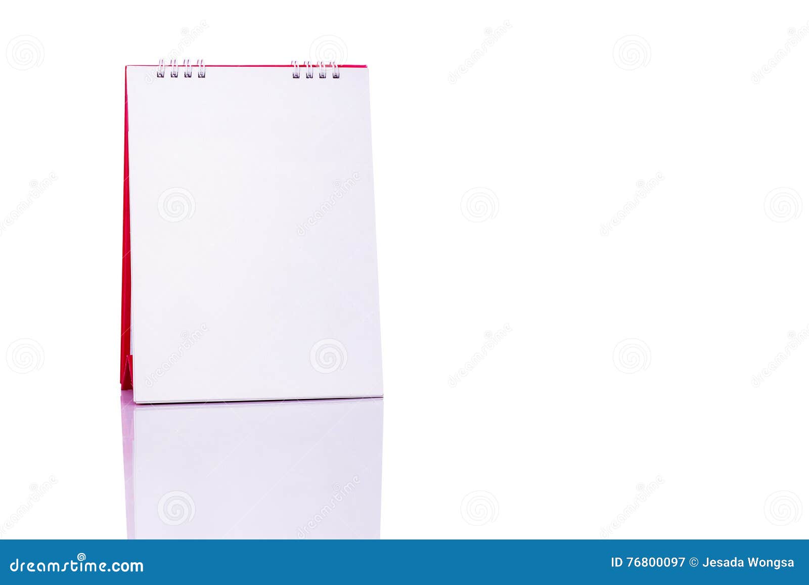 Standing Blank Calendar Isolated on White Background Stock Image ...