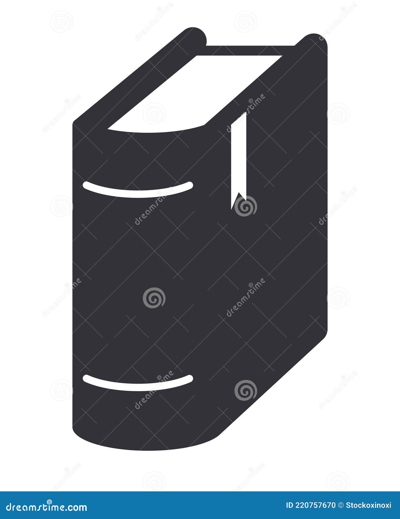 Standing Book with Bookmark Vector Icon Stock Vector - Illustration of ...