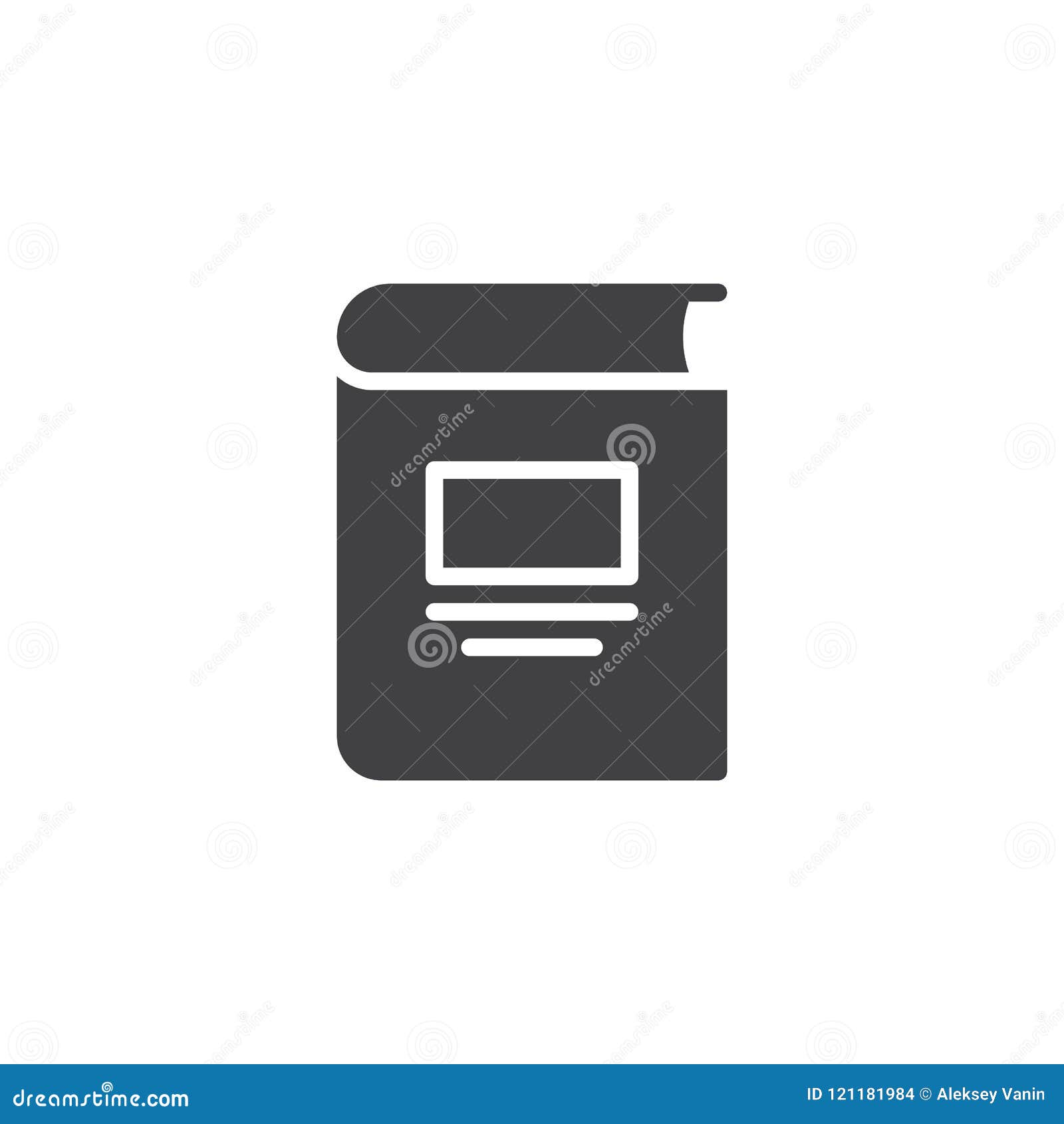 Standing book vector icon stock vector. Illustration of pictogram ...