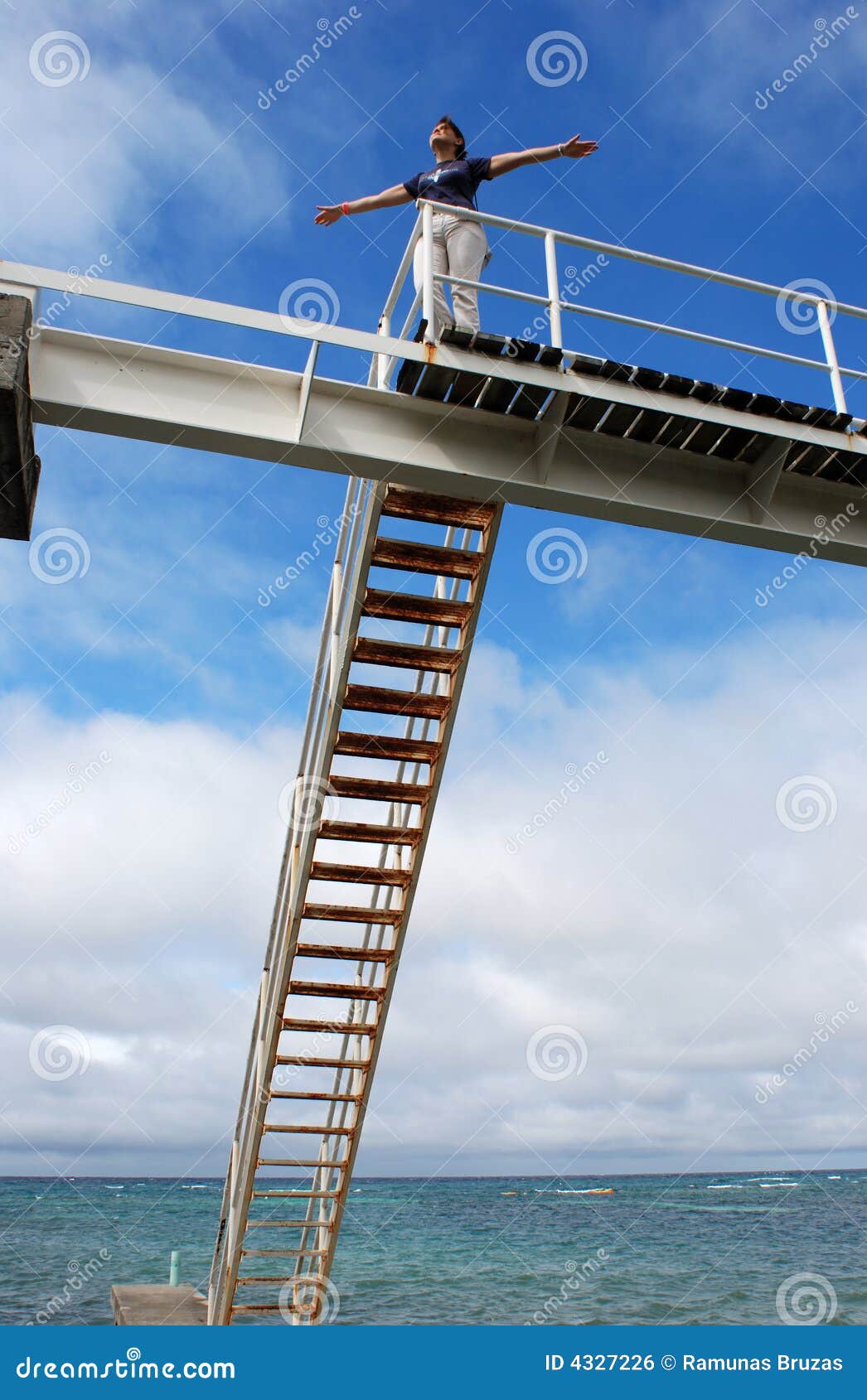 Standing on a Bridge stock photo. Image of standing, caribbean - 4327226