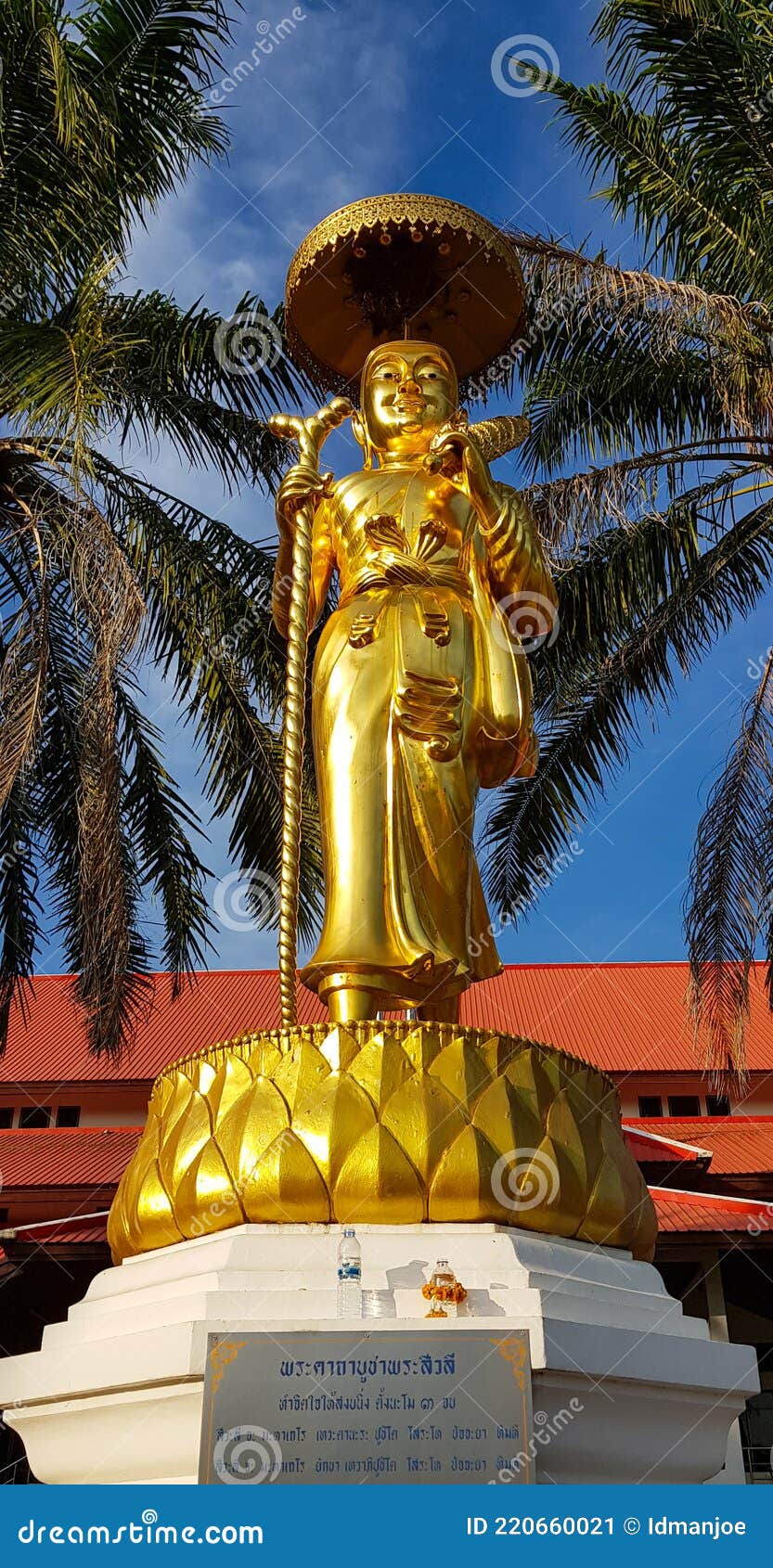 Standing buddha stock image. Image of religious, asian - 220660021