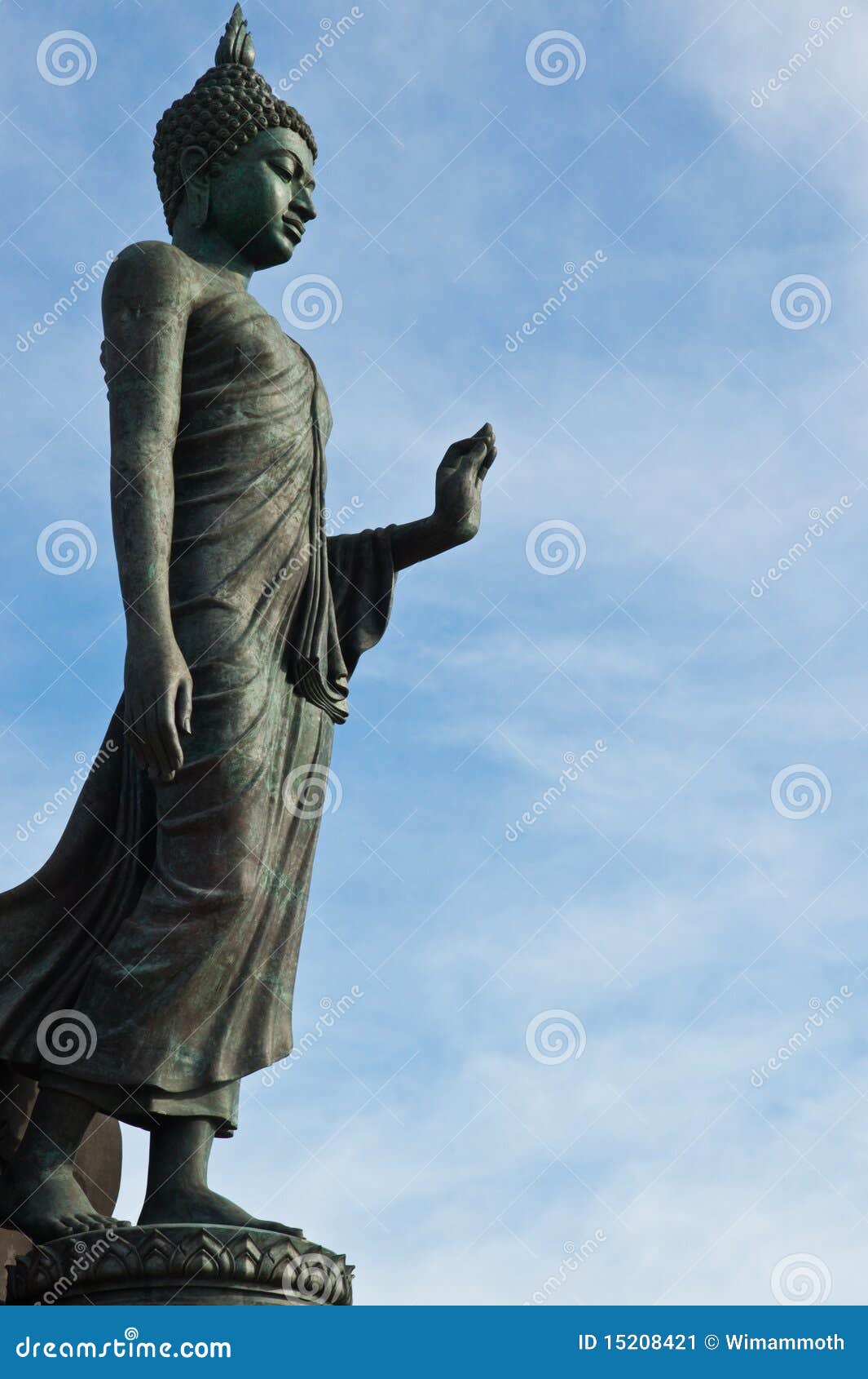 Standing buddha statue stock image. Image of concept - 15208421
