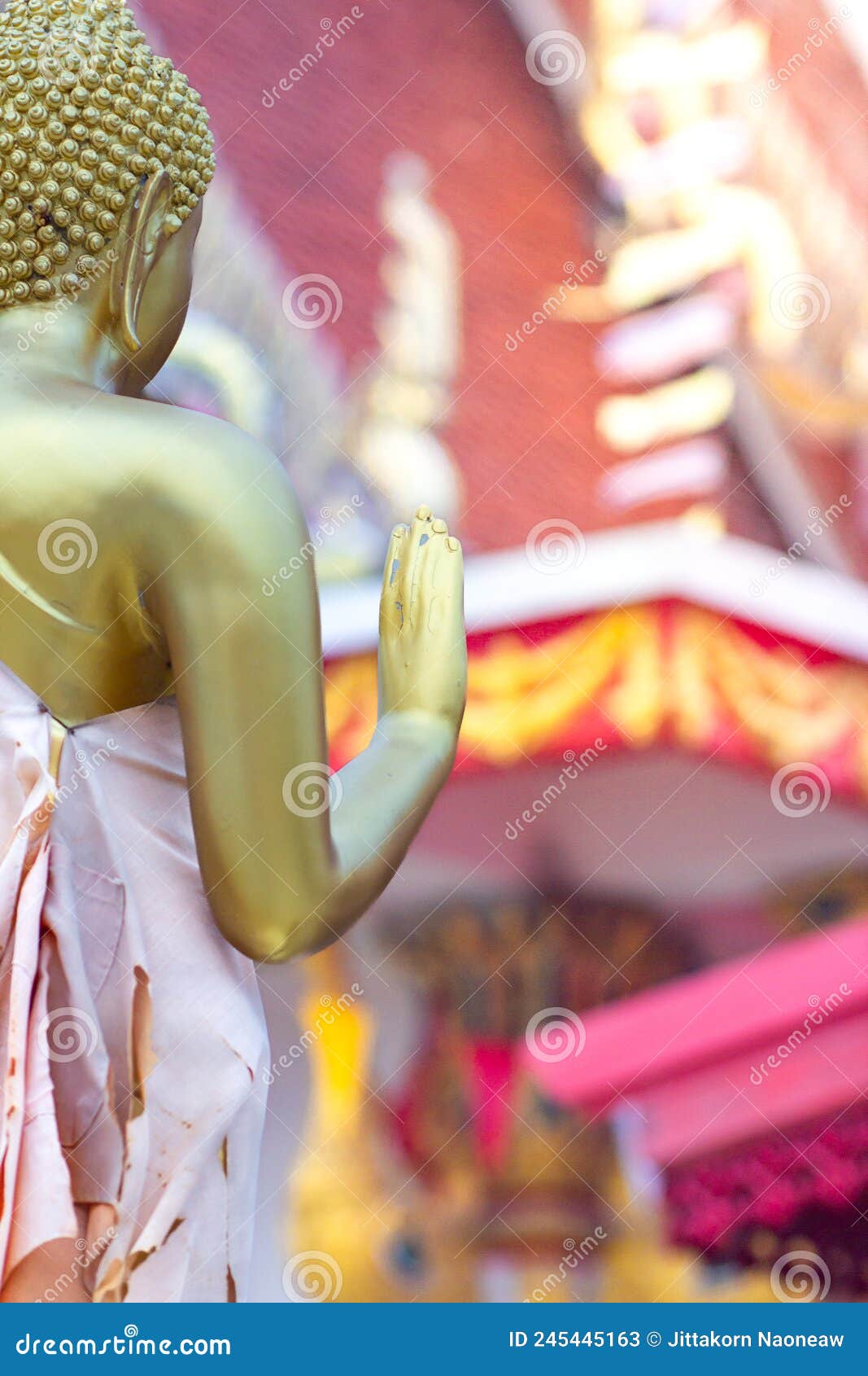 Buddha Giving Blessings in a Temple in Thailand Stock Image - Image of ...