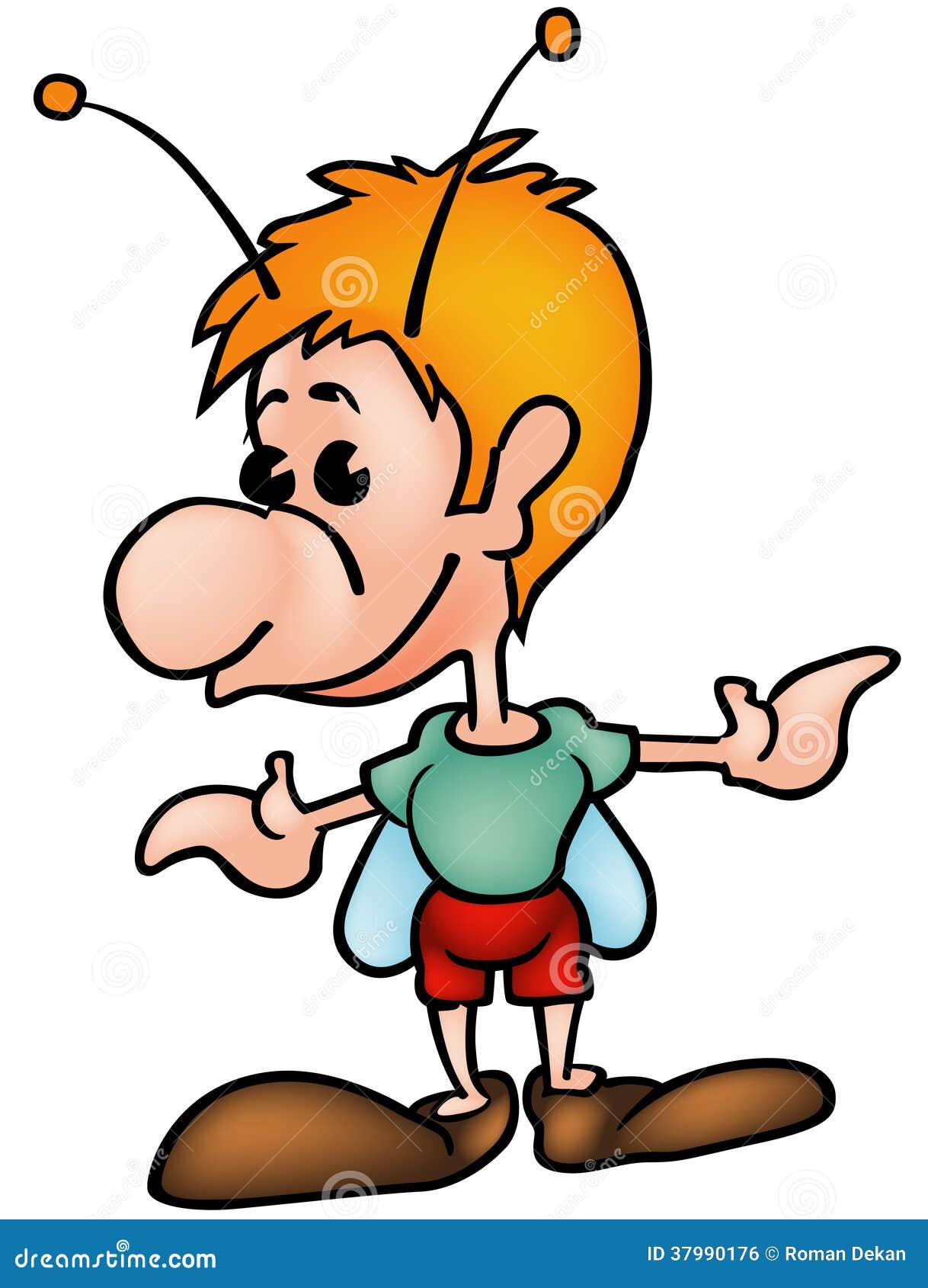 Standing Bug stock vector. Illustration of smile, insect - 37990176