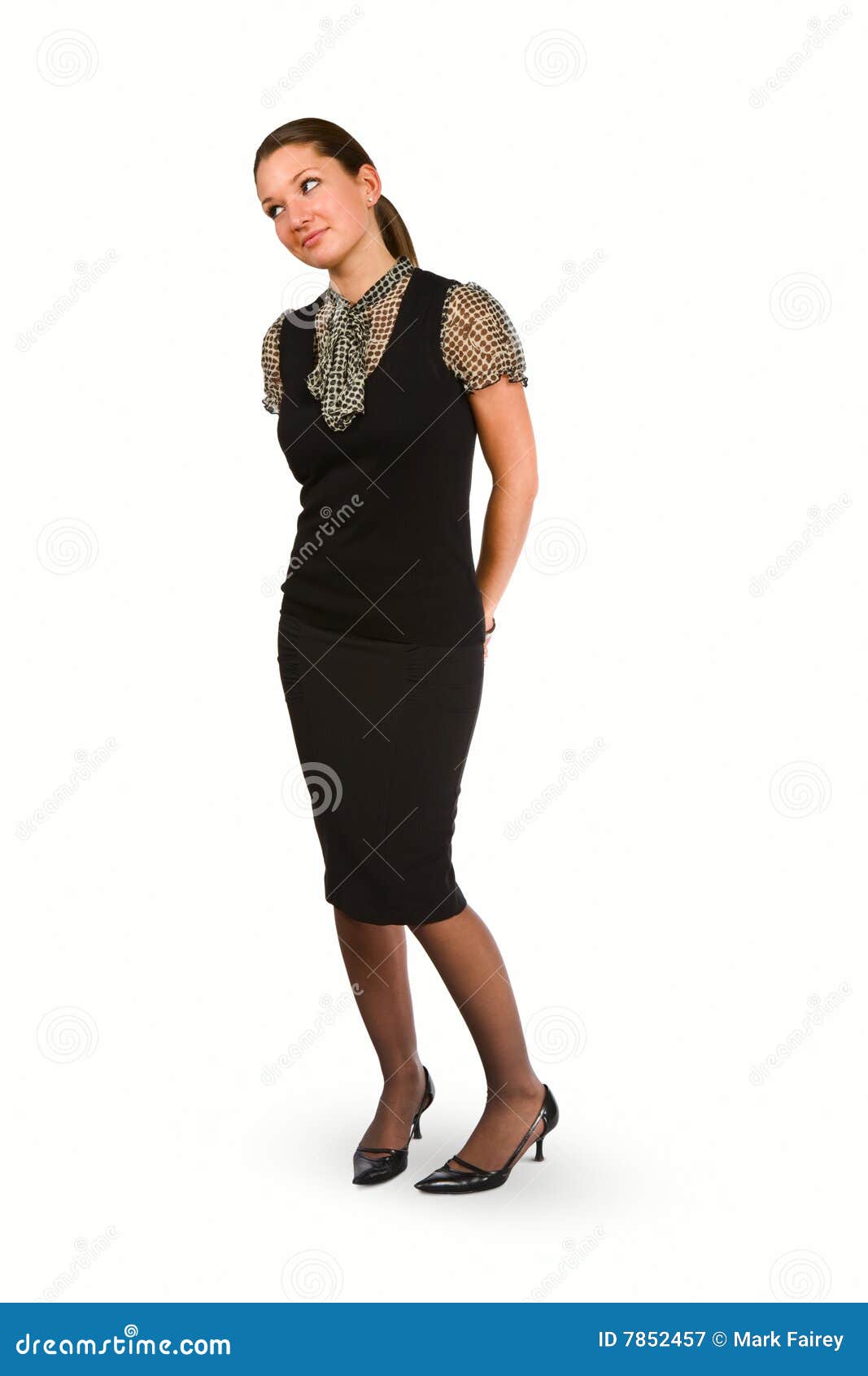 Standing business woman stock image. Image of dressed - 7852457