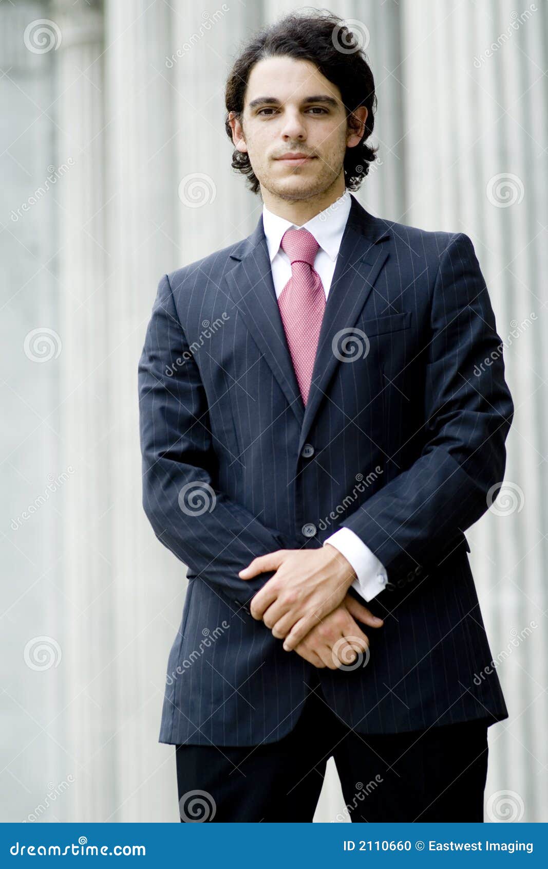 Standing Businessman stock photo. Image of columns, person - 2110660
