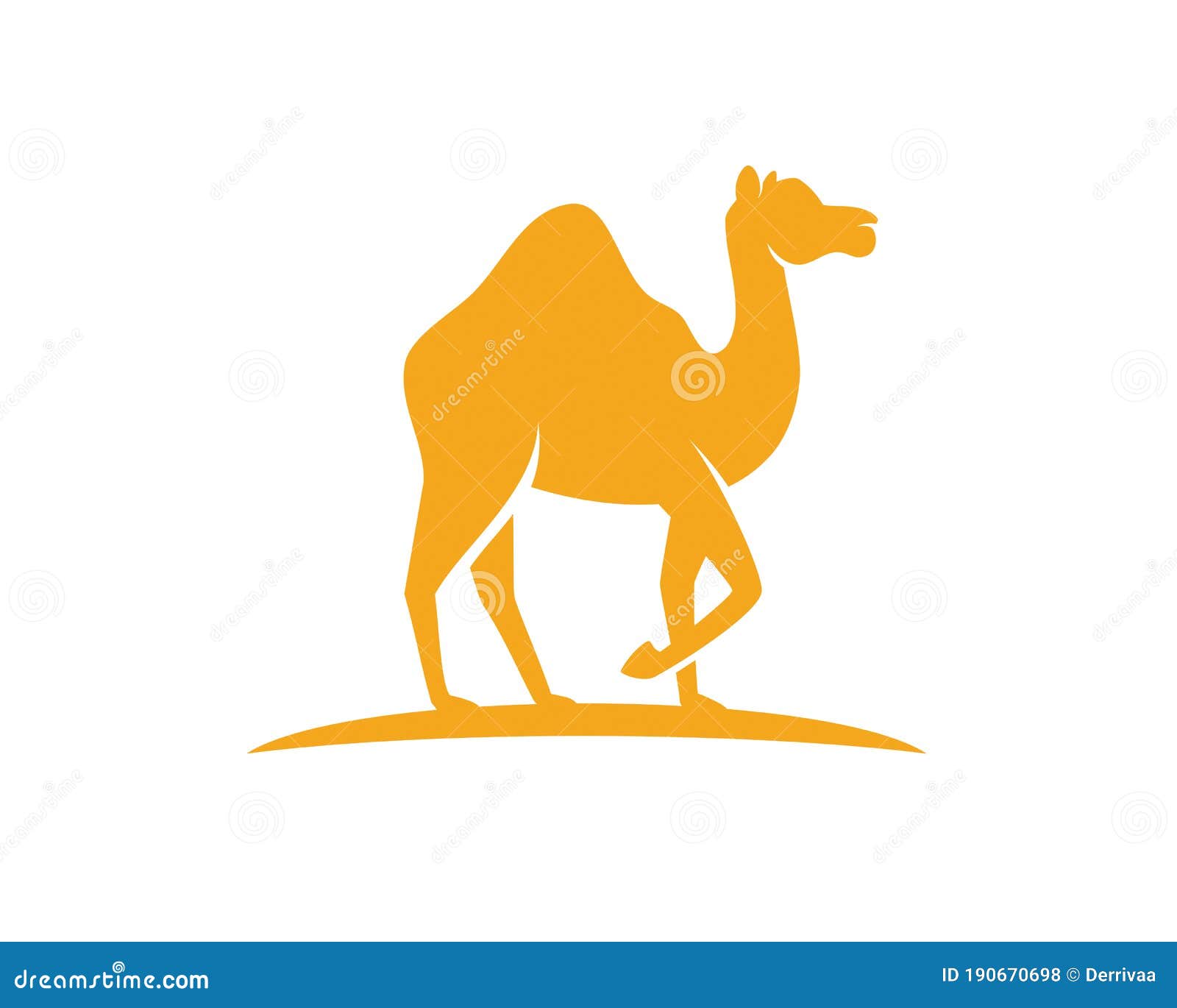 Standing Camel Profile Vector Black Silhouette Royalty-Free Stock ...