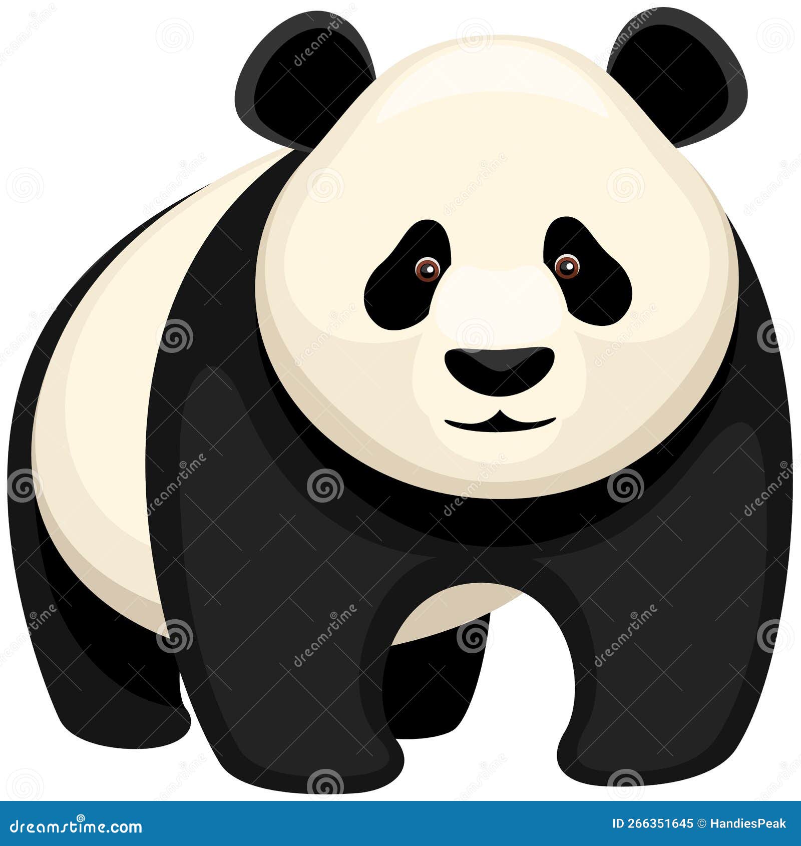 Standing Cartoon Giant Panda Stock Vector - Illustration of wildlife ...