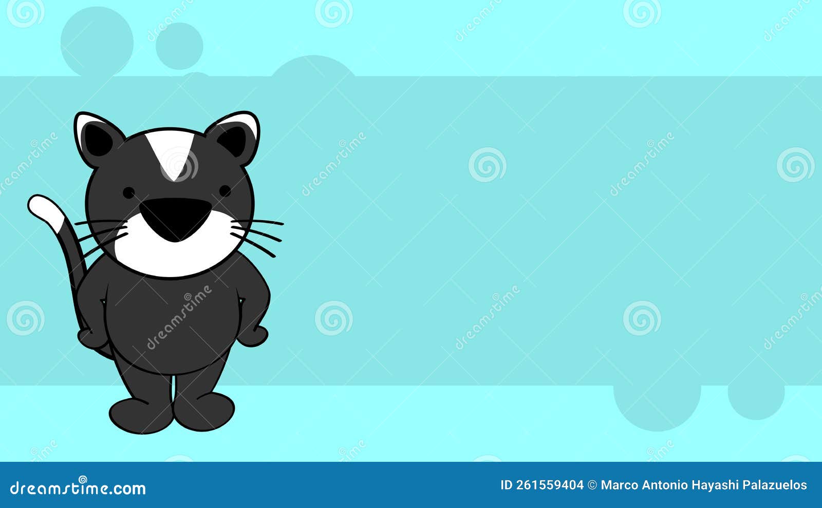 Standing Chibi Teddy Bear Kid Cartoon Background. Illustration In ...