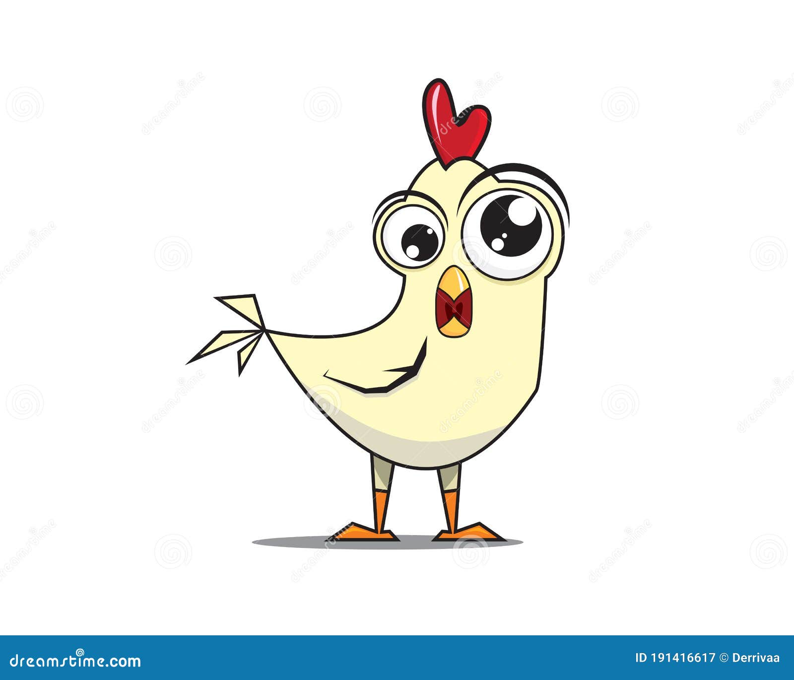 Standing Chicken and Rooster Illustration Stock Vector - Illustration ...