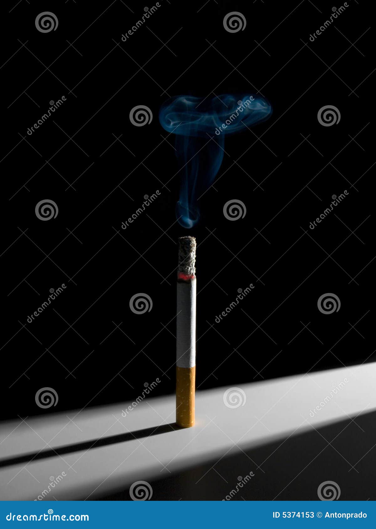 Standing cigarette stock image. Image of dependence, addiction - 5374153