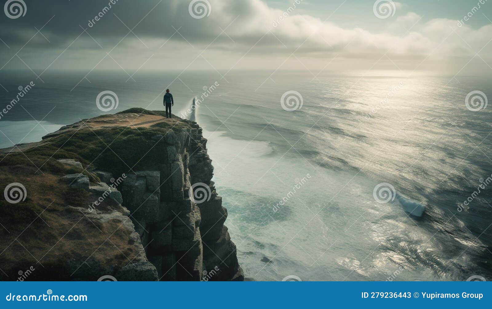 Standing on the Cliff, One Person Finds Solitude and Inspiration ...