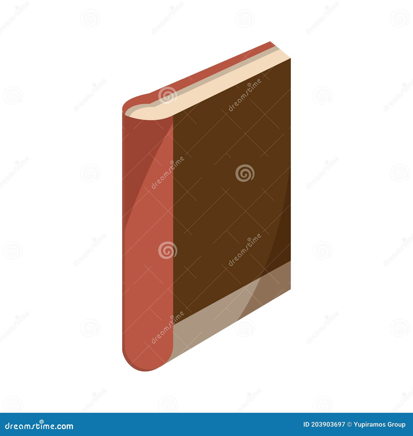 Standing Closed Paper Book with Shadow Learning Stock Vector ...