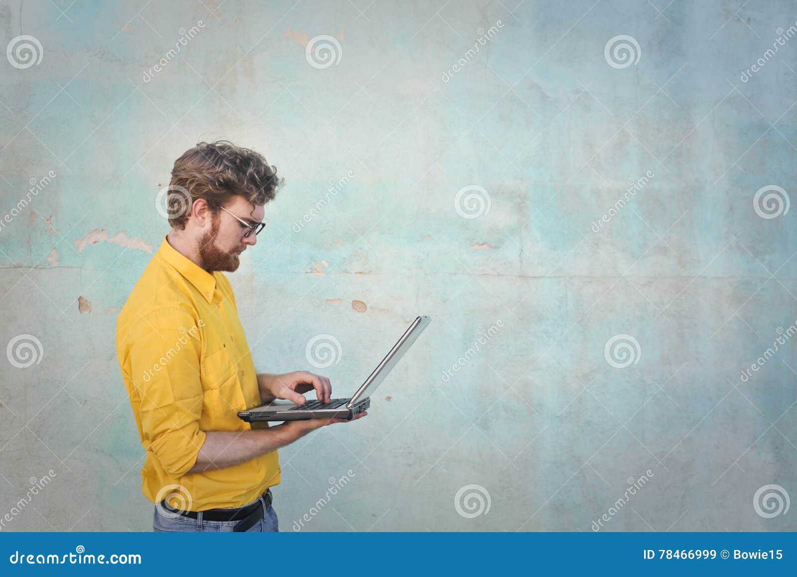 Standing computer user stock image. Image of crack, profile - 78466999