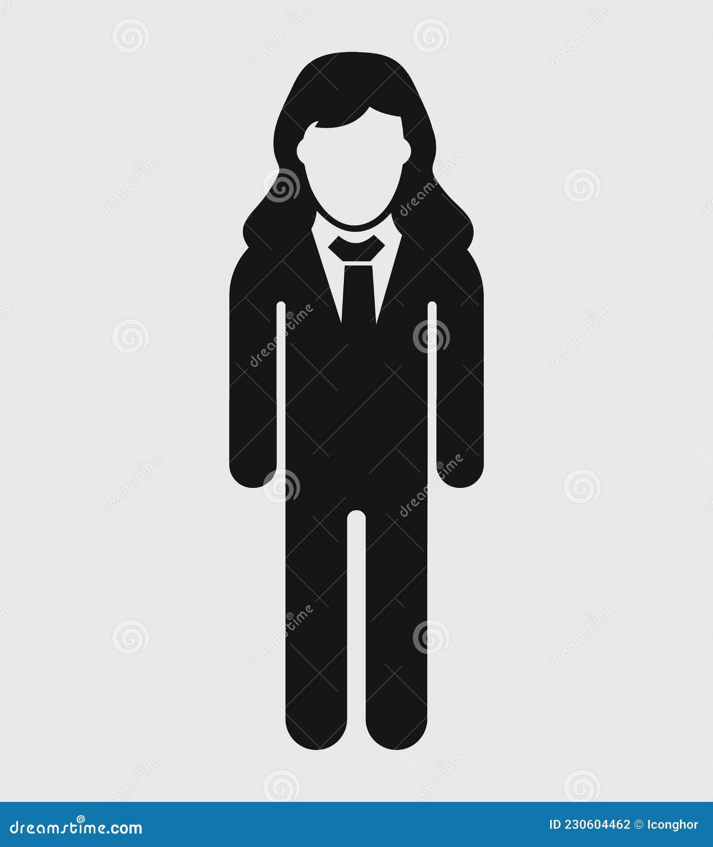 Standing Corporate Woman Icon. Stock Vector - Illustration of company ...