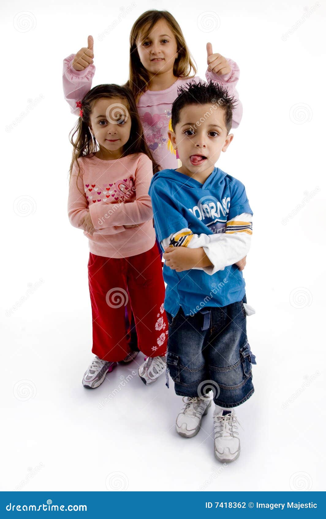 Standing Cute Little Children Stock Photo - Image of childhood, indoors ...