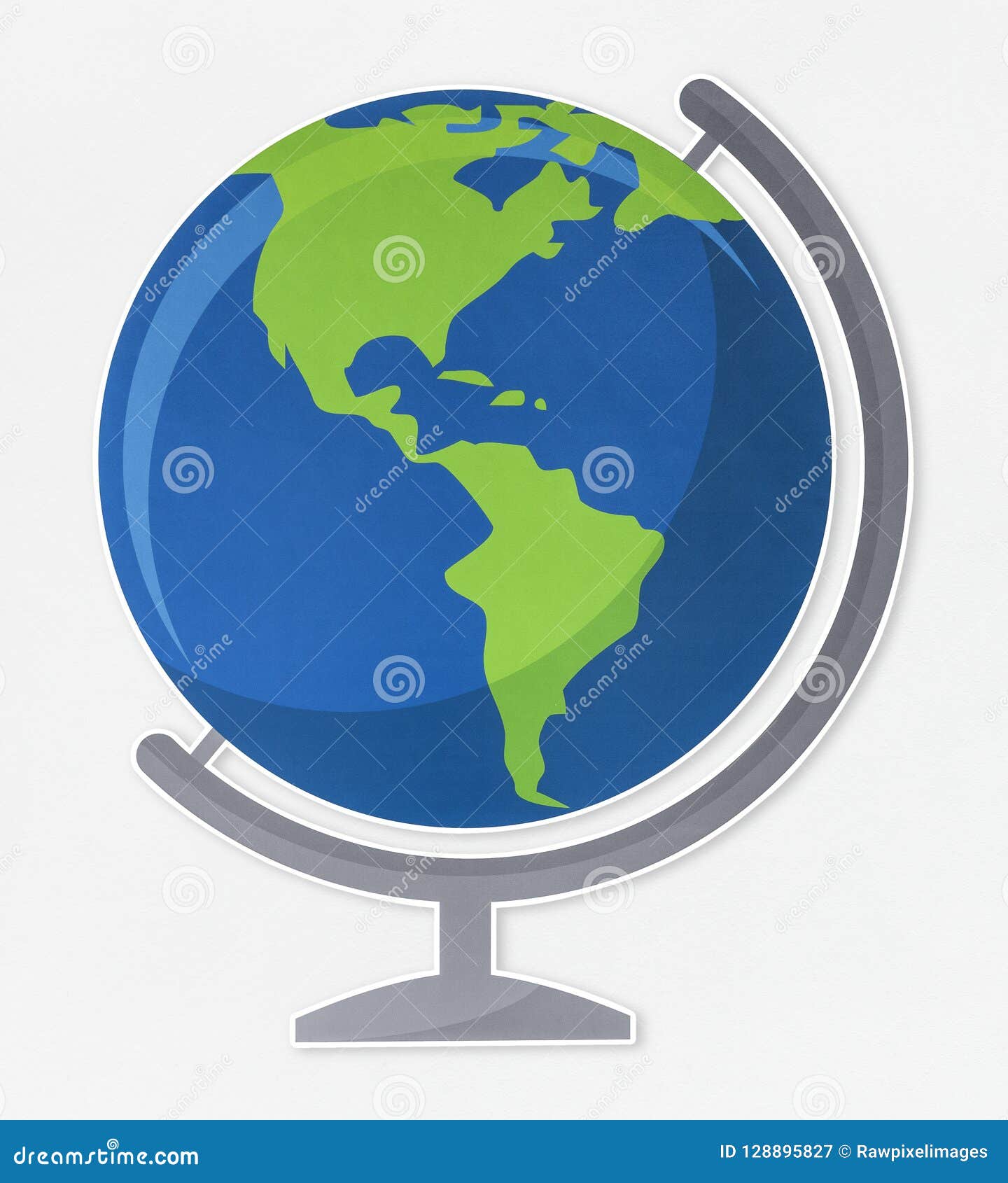 Standing Desk Globe Geography Icon Stock Illustration - Illustration of ...