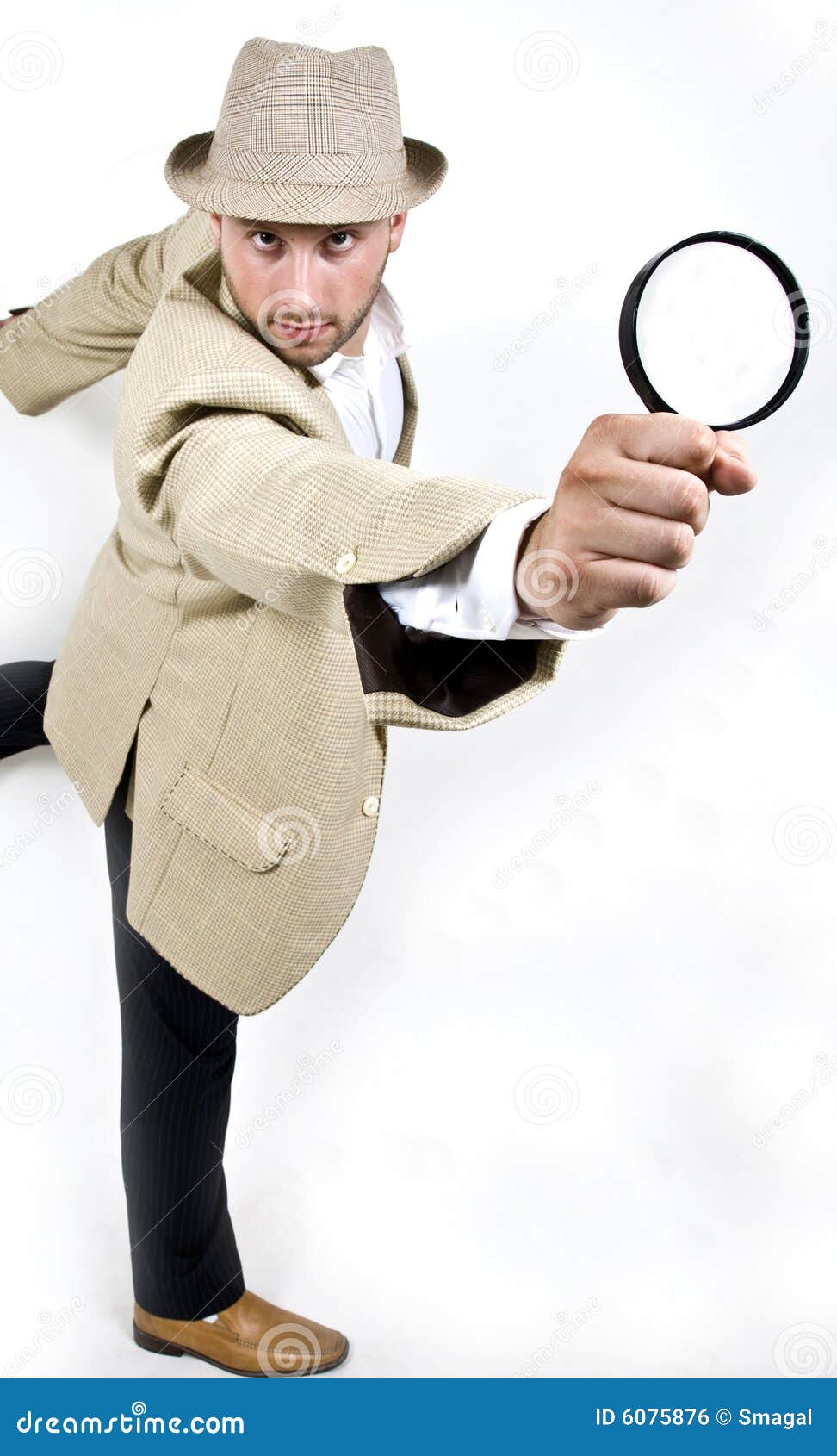 Standing detective stock photo. Image of handle, magnify - 6075876