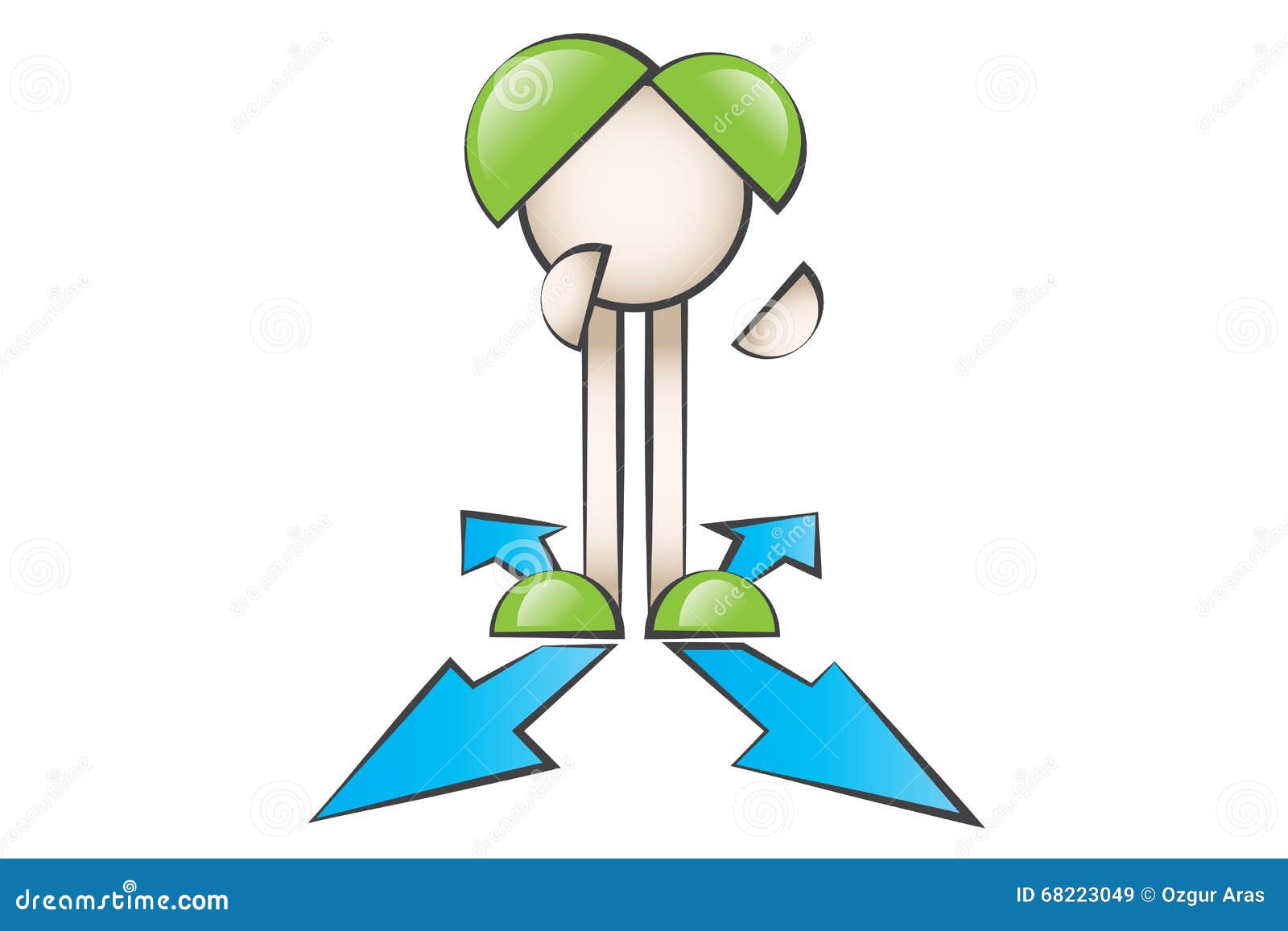 Standing in Different Ways. Stock Vector - Illustration of arrows ...