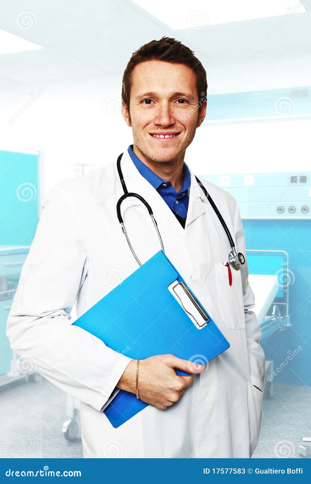 Standing doctor stock image. Image of smile, friendly - 17577583