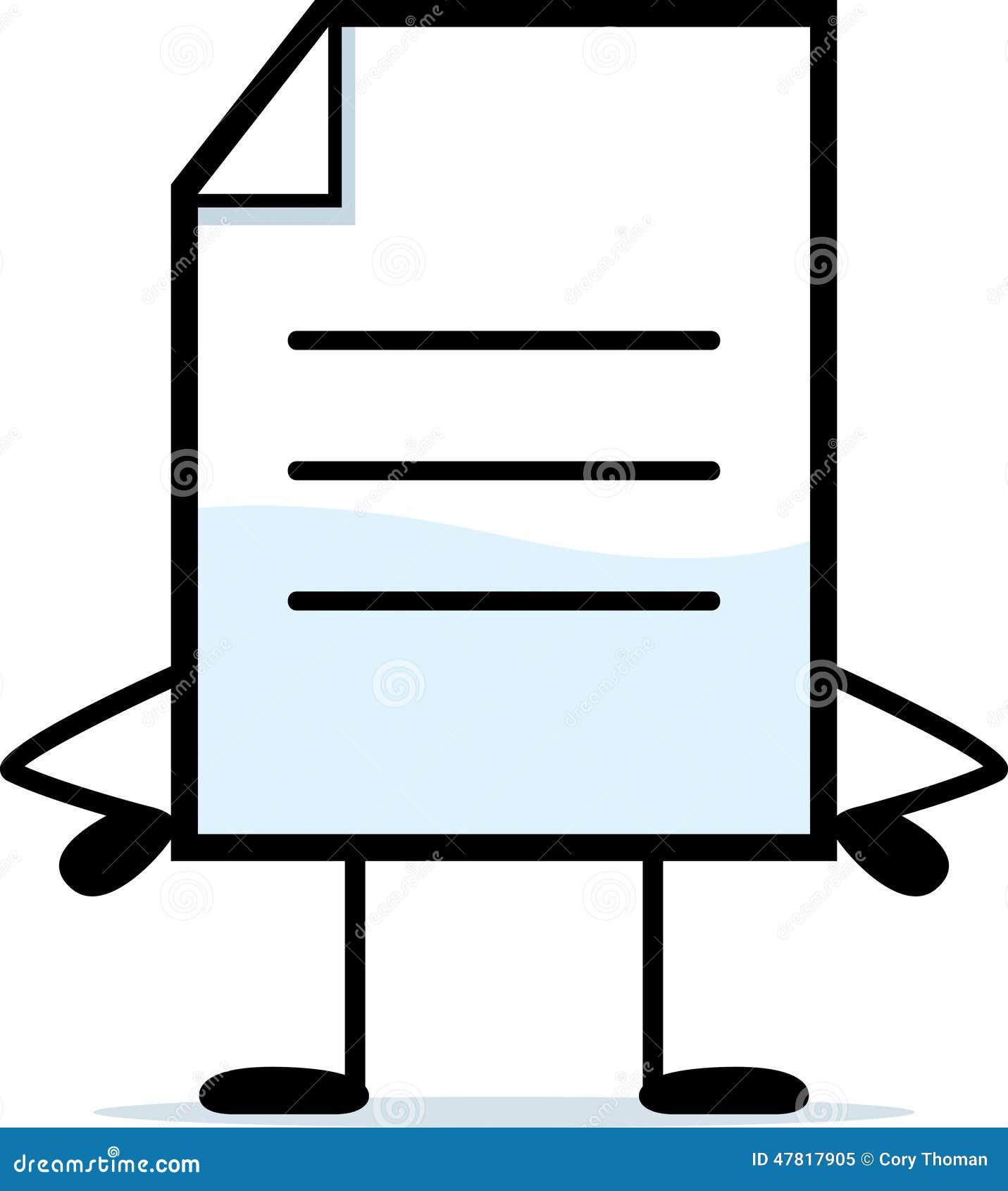Standing Document stock vector. Illustration of vector - 47817905