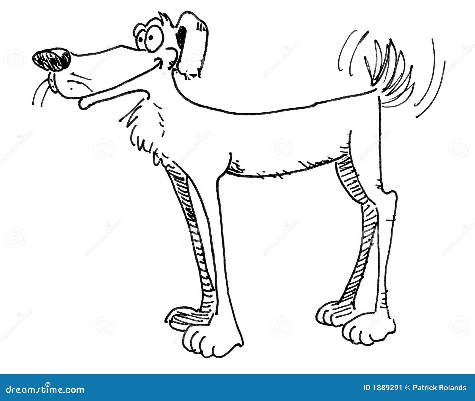 Standing dog stock vector. Illustration of happy, animal - 1889291